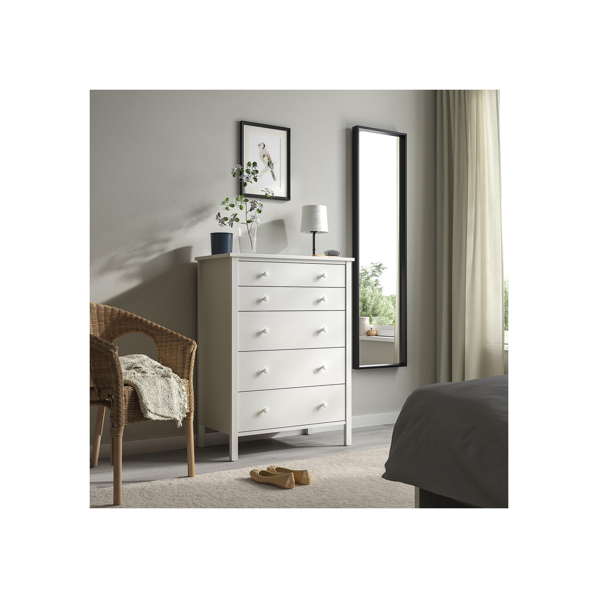KILBERGET beyaz 76x102 cm 5 çekmeceli şifonyer - 40609915 | IKEA