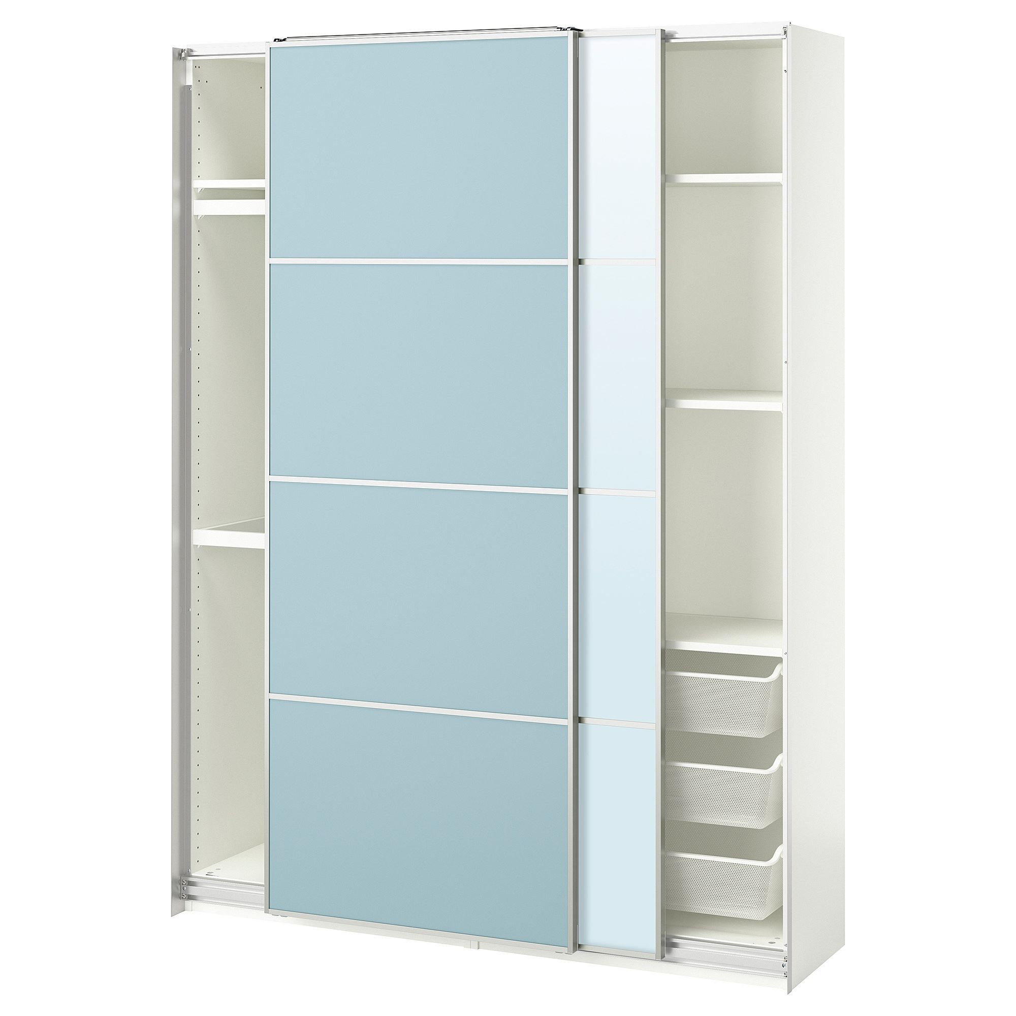 PAX/MEHAMN/AULI white-light blue 150x44x201 cm PAX sliding door ...