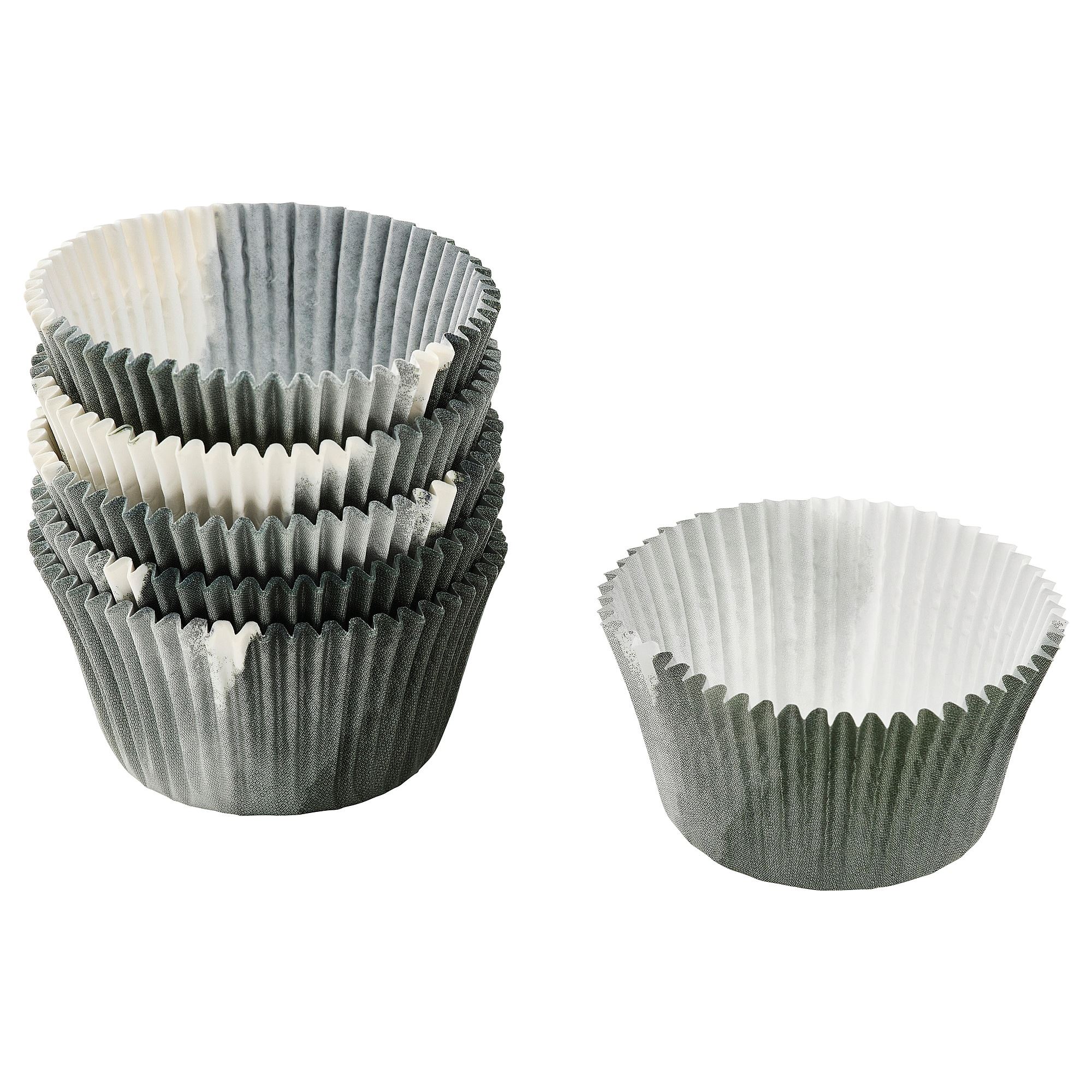 KRUSTISTEL gri-beyaz muffin kağıdı - 10583832 | IKEA