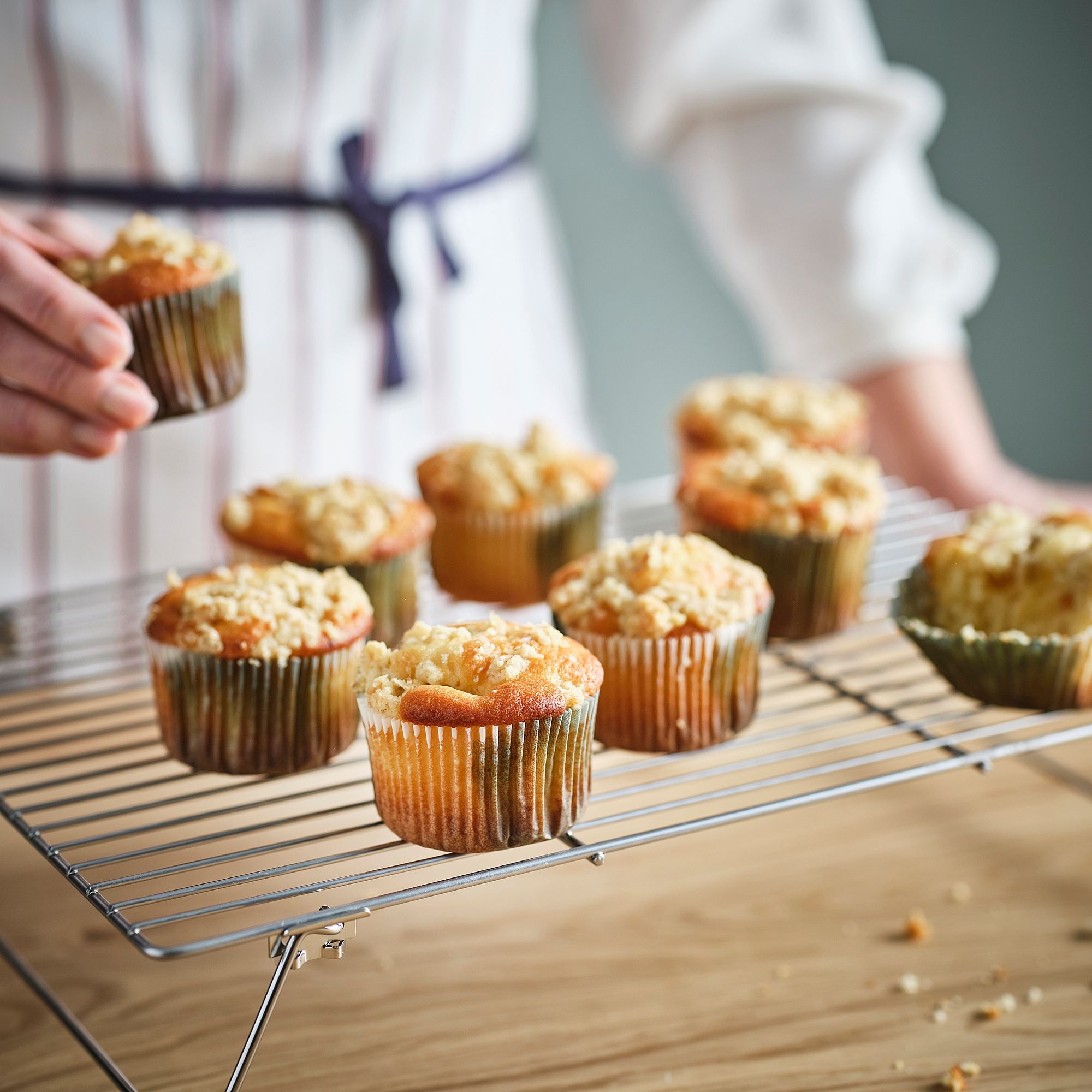 KRUSTISTEL gri-beyaz muffin kağıdı - 10583832 | IKEA
