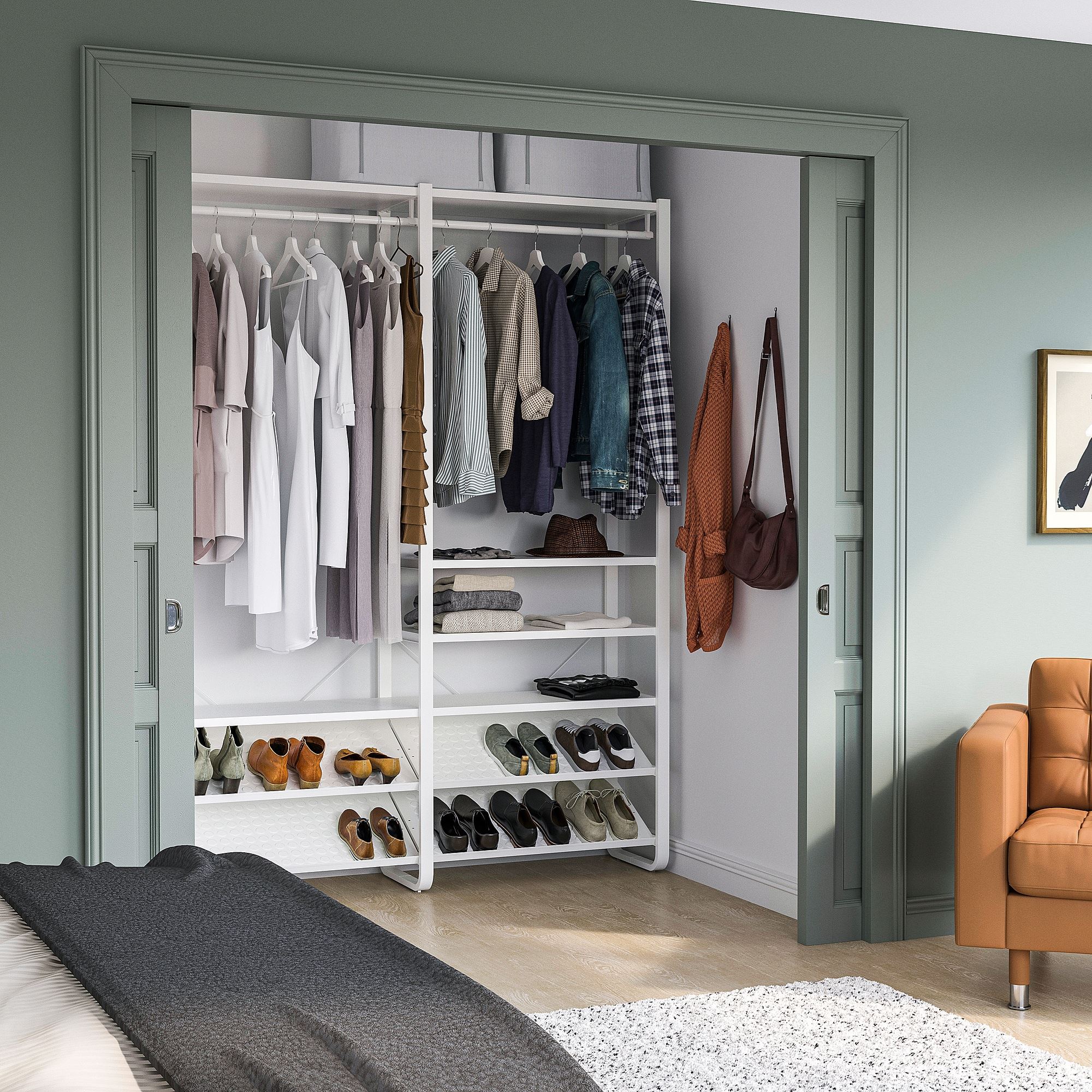 ELVARLI white 165x40x216 cm clothes storage - 99564528 | IKEA