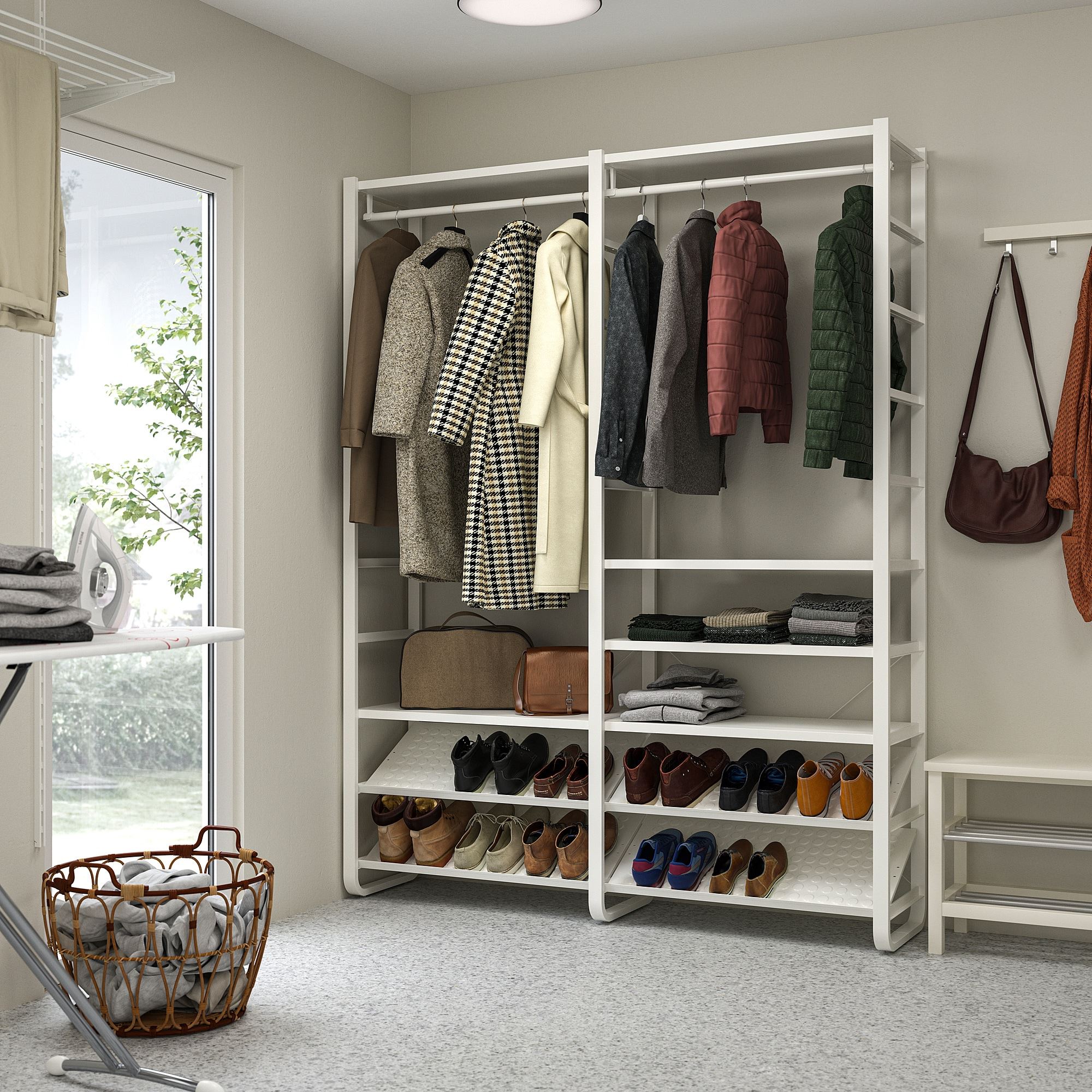 ELVARLI white 165x40x216 cm clothes storage - 99564528 | IKEA