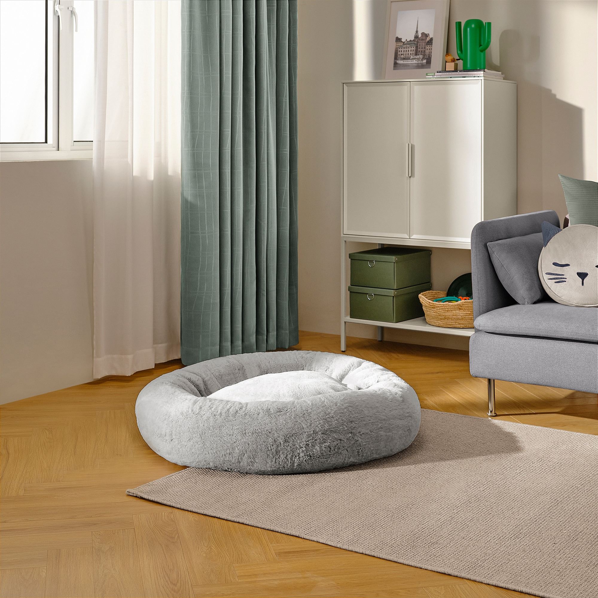 UTSADD açık gri 90x20 cm evcil hayvan yatağı - 40570588 | IKEA