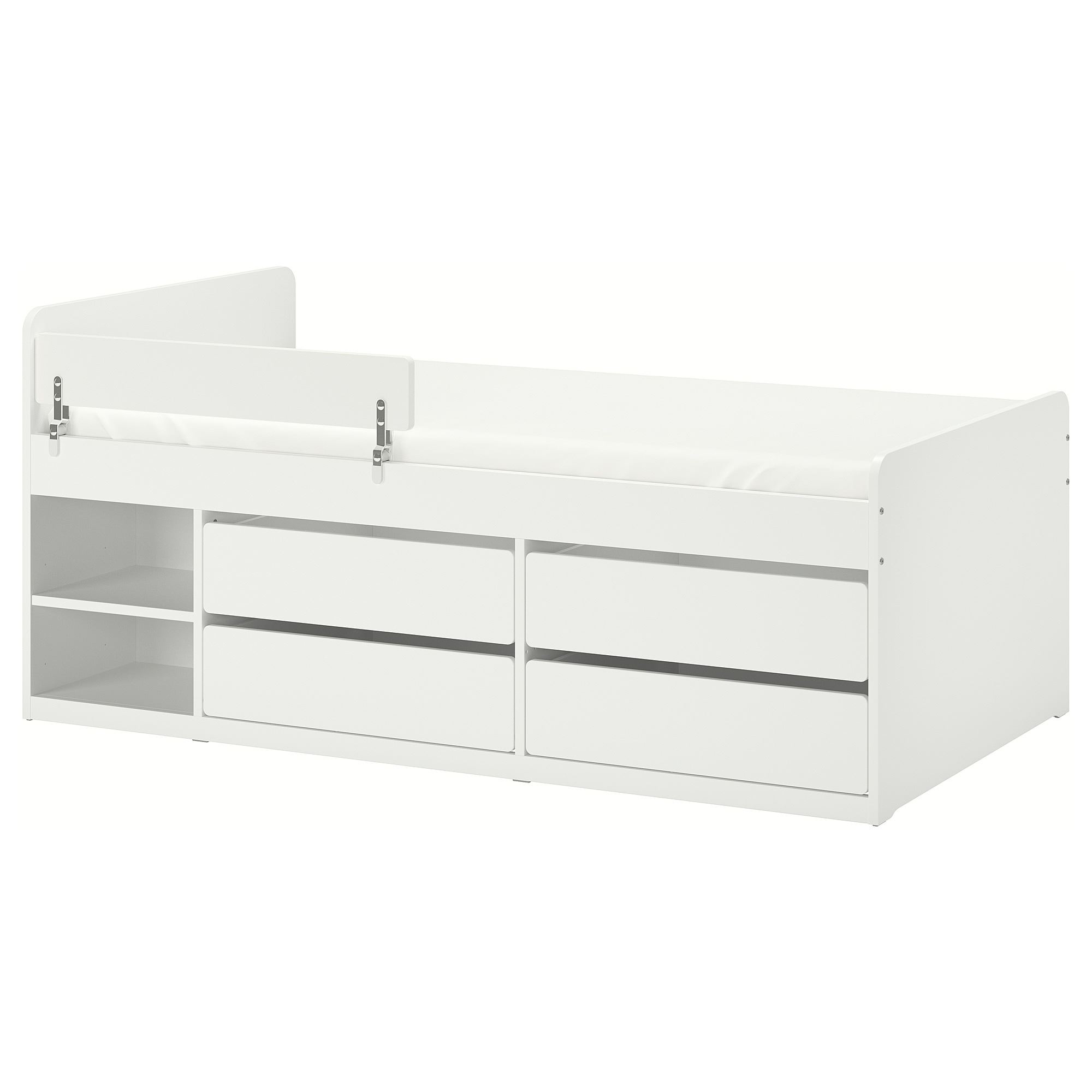 SLAKT/NATTAPA white 90x200 cm single bed base - 89563911 | IKEA