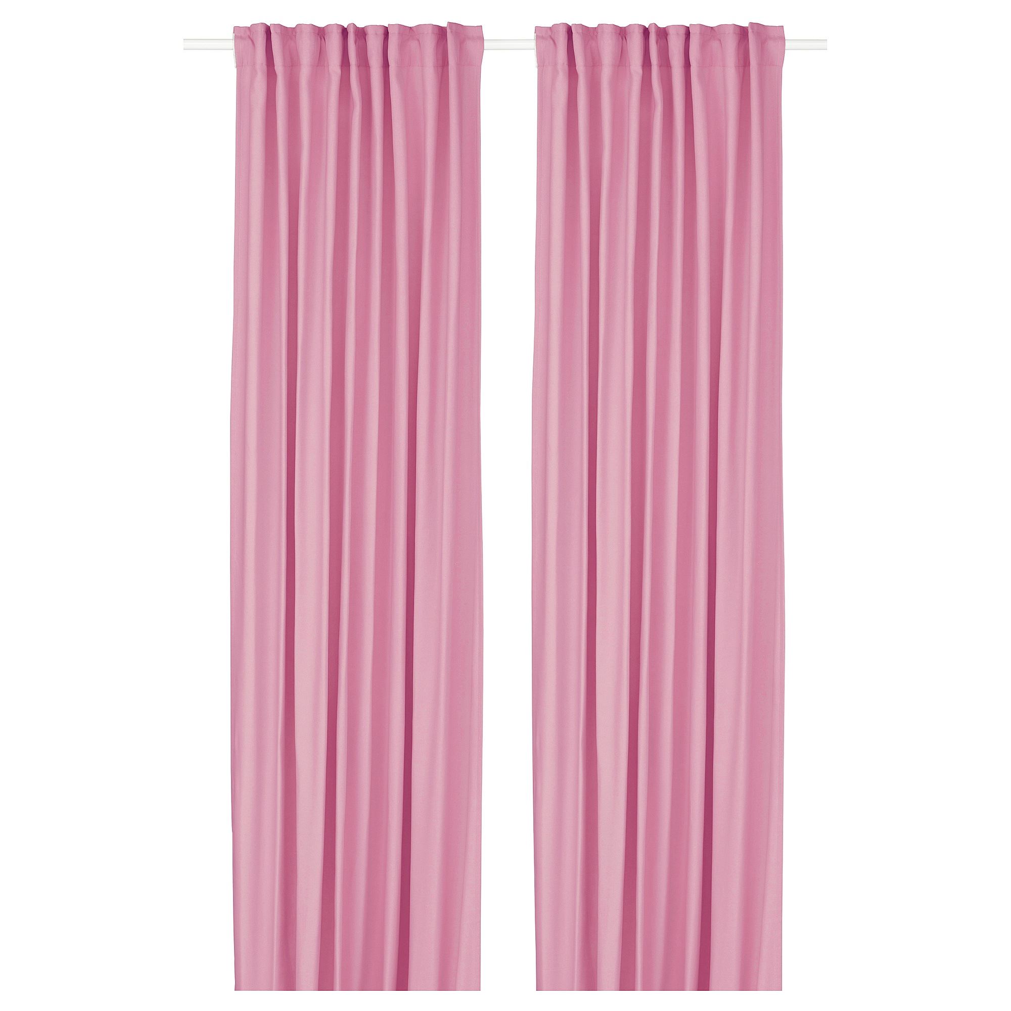 GINSTMOTT pembe 145x300 cm fon perde/2 kanat - 50597182 | IKEA