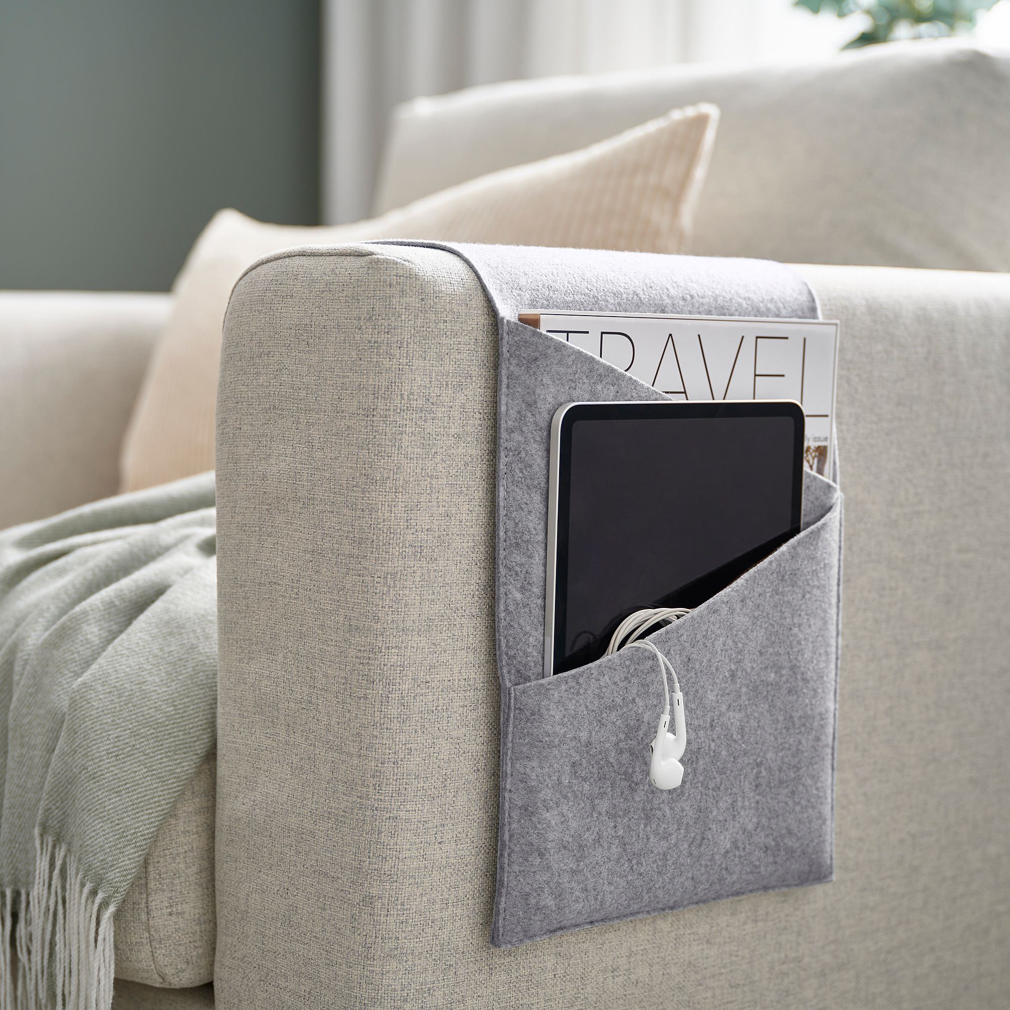 SILANG grey-felt storage pocket - 70578861 | IKEA
