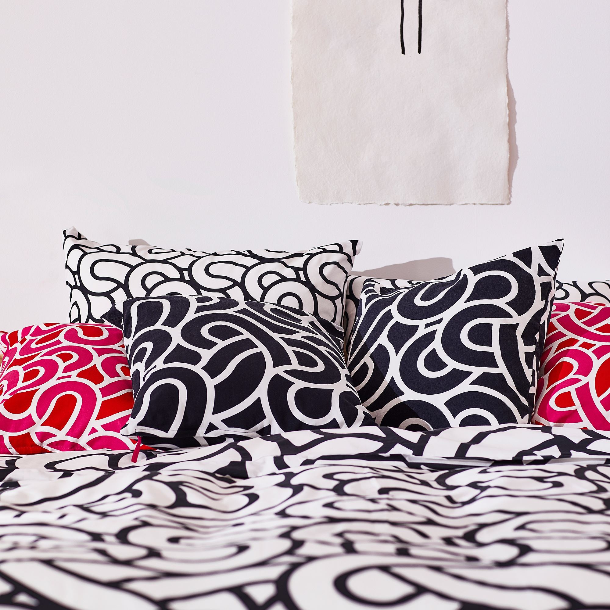 SÖTRÖNN siyah-beyaz 50x50 cm kırlent kılıfı - 70569606 | IKEA