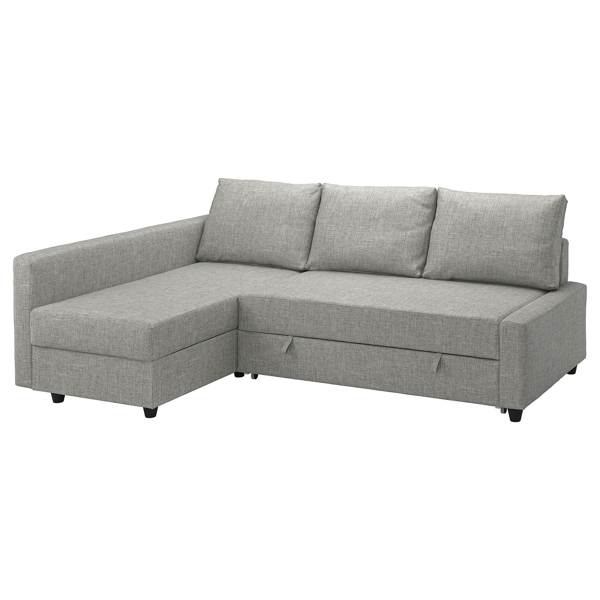 FRIHETEN faringe açık gri bazalı yataklı köşe kanepe - 29517045 | IKEA