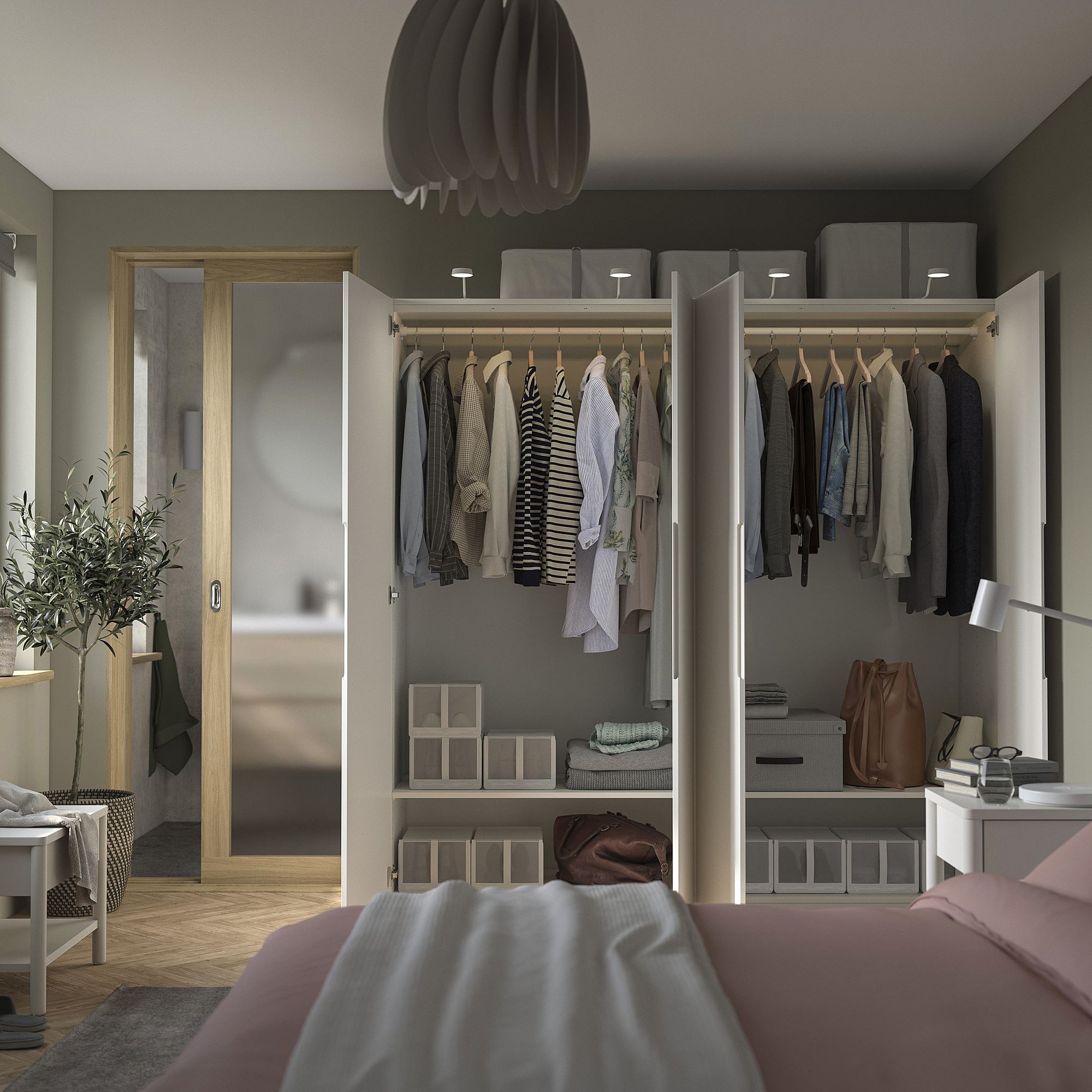 PAX/TONSTAD beyaz-kırık beyaz 200x60x201 cm PAX gardırop - 49549088 | IKEA