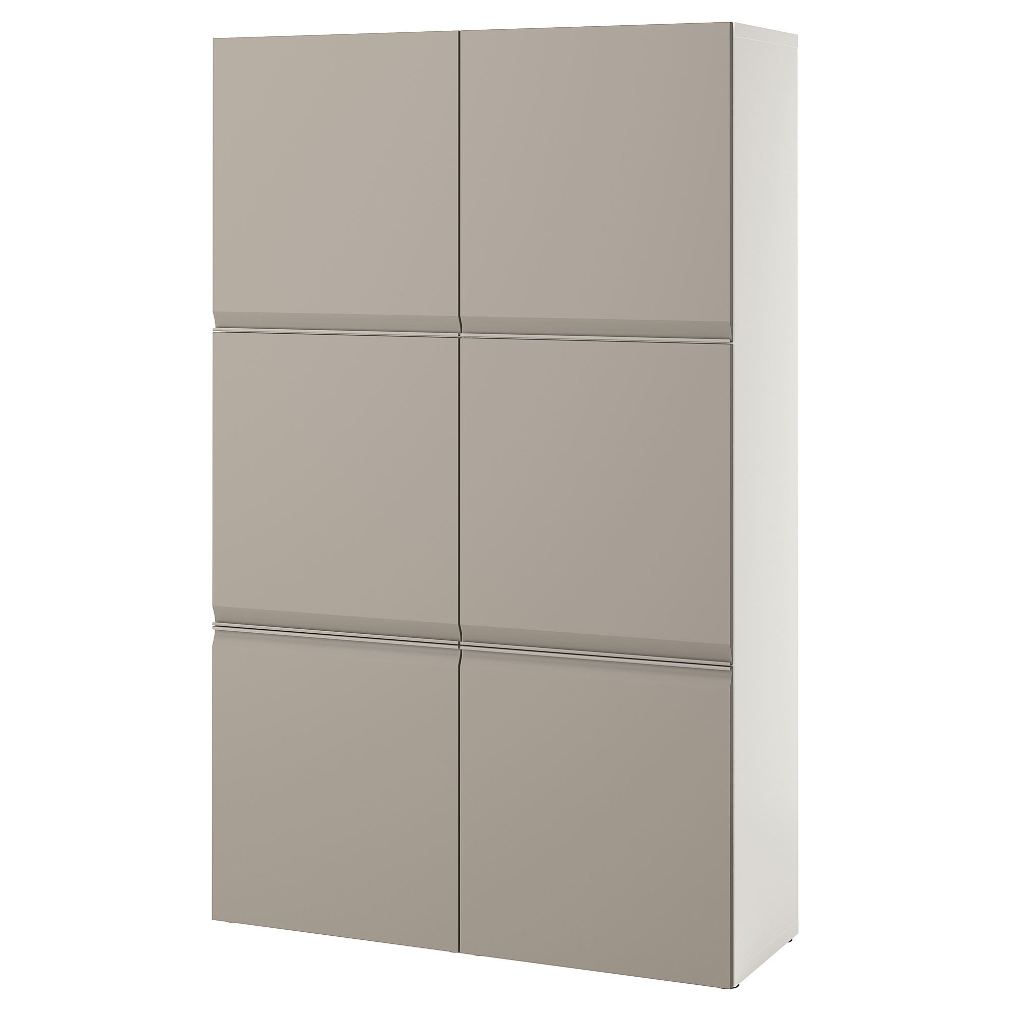 BESTA beyaz-bej 120x42x193 cm dolap kombinasyonu - 99569352 | IKEA