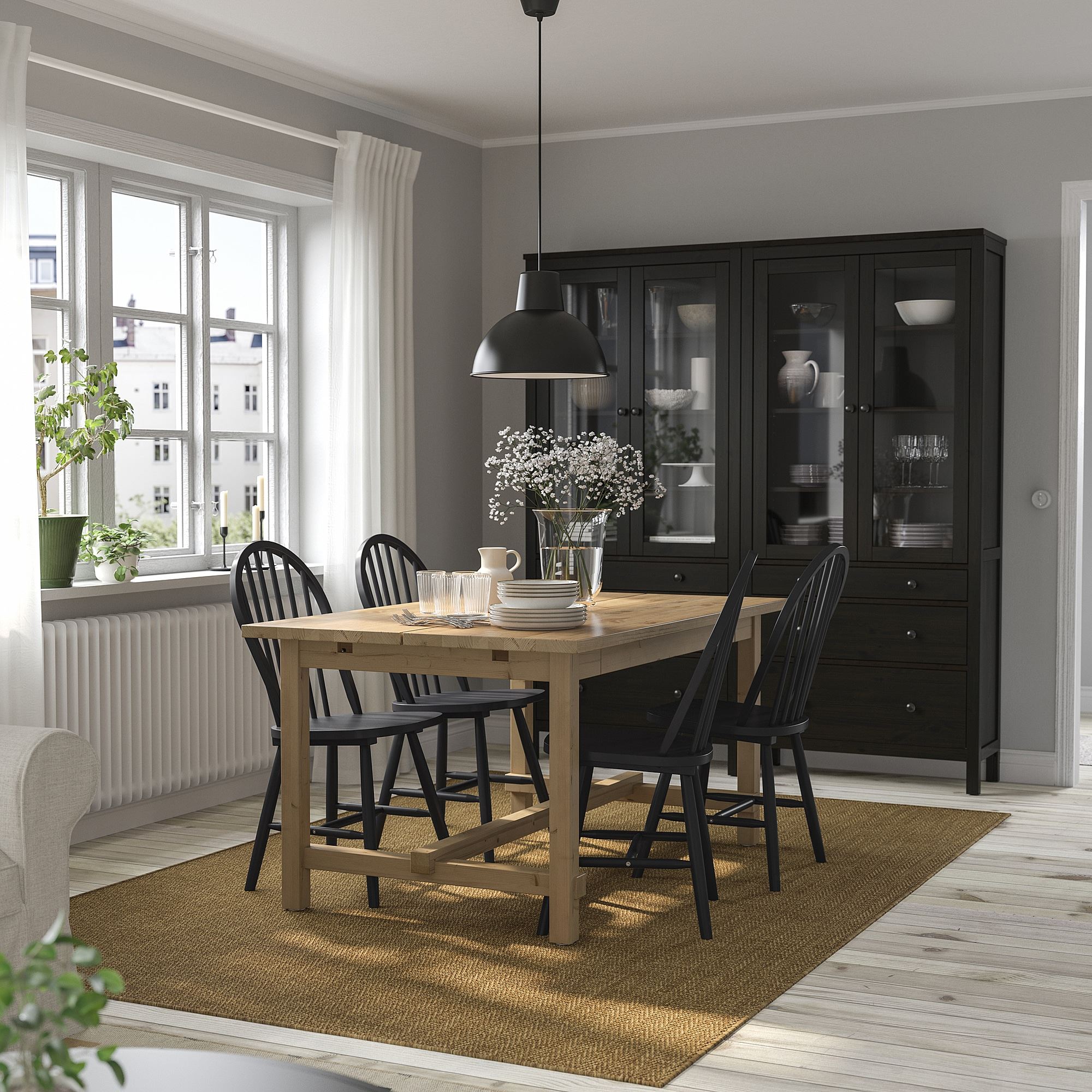NORDVIKEN antique varnish seats 4-6 extendable dining table - 80488544 ...