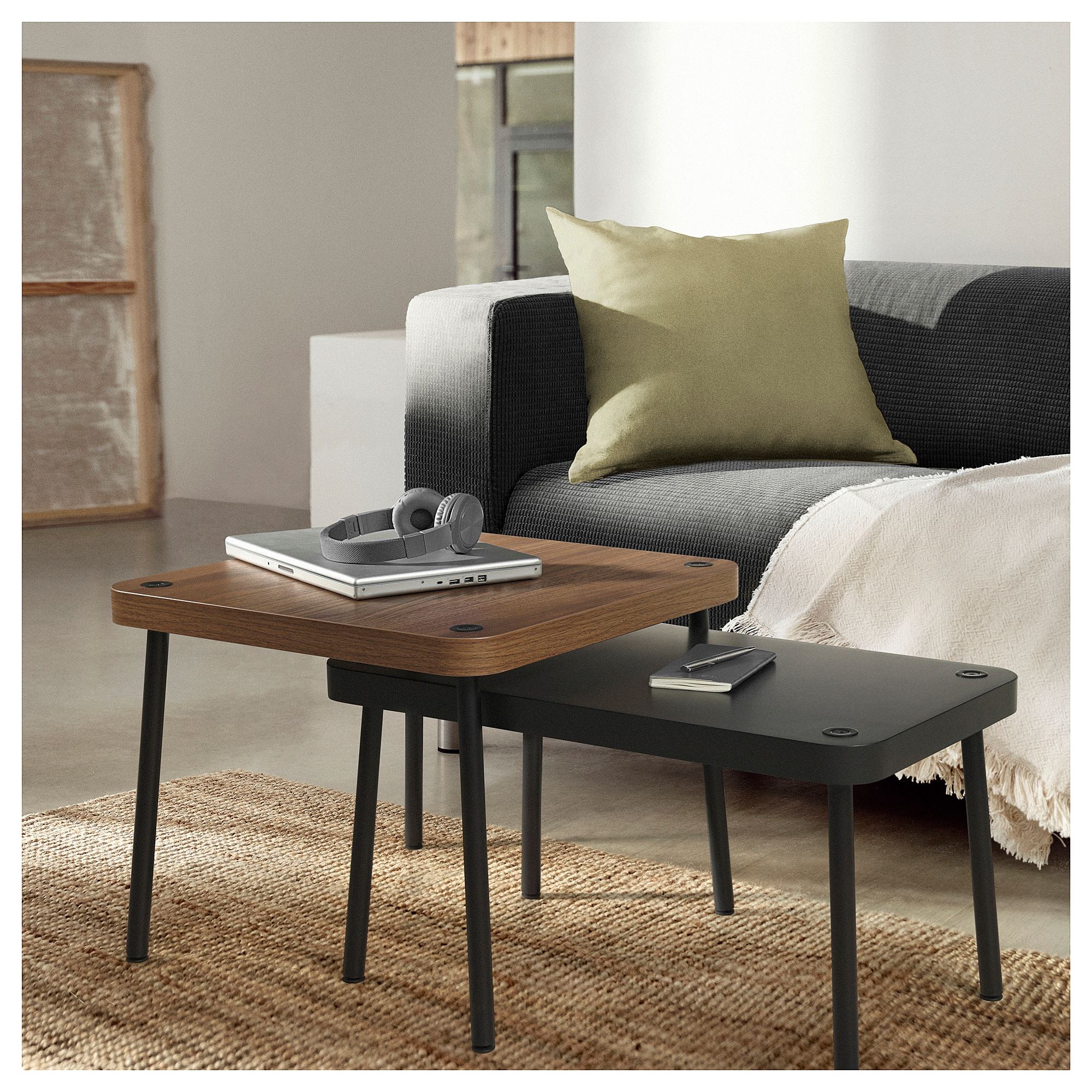 SONHULT grey-walnut effect nest of tables - 30578556 | IKEA