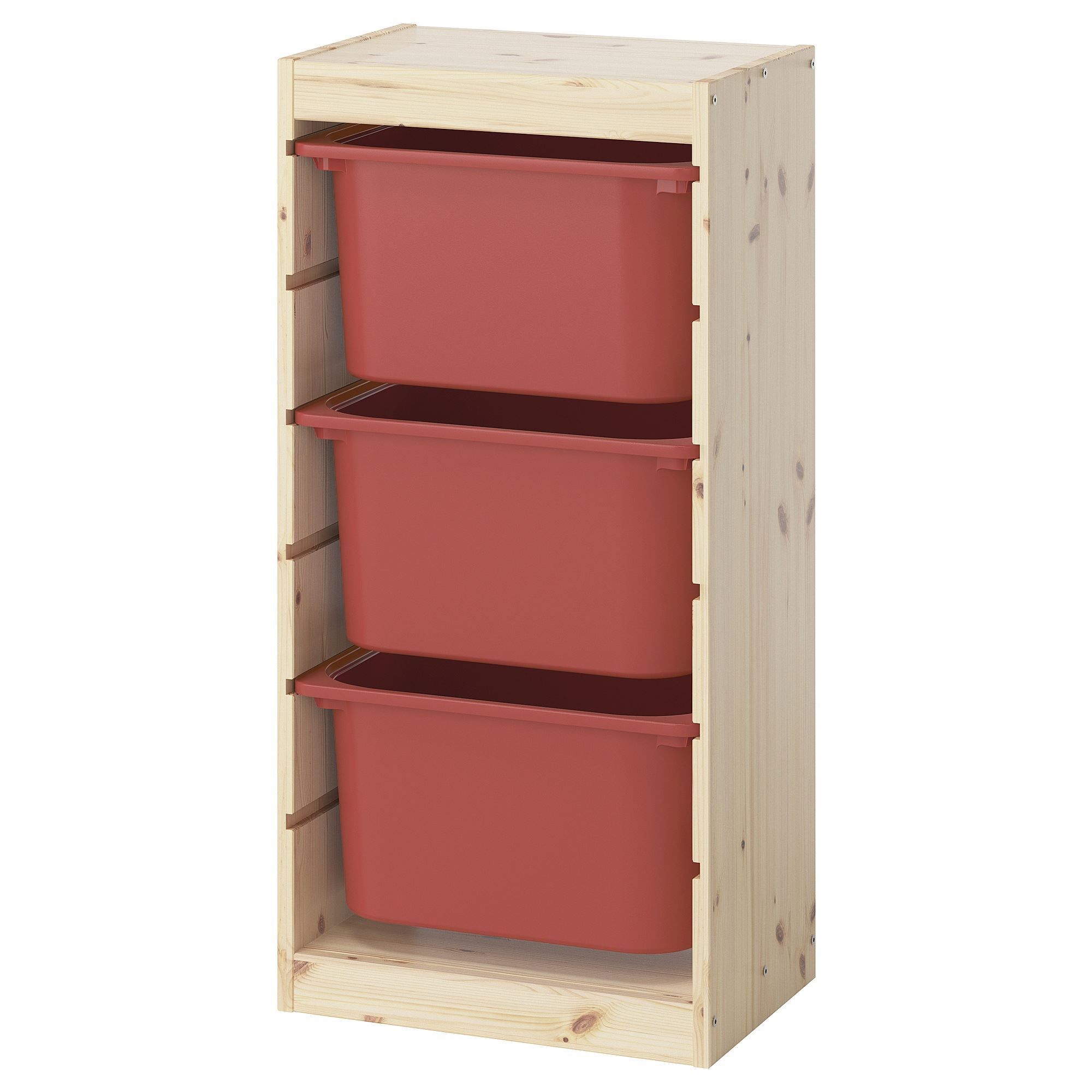 TROFAST pine-red 44x30x91 cm storage-unit - 89575438 | IKEA