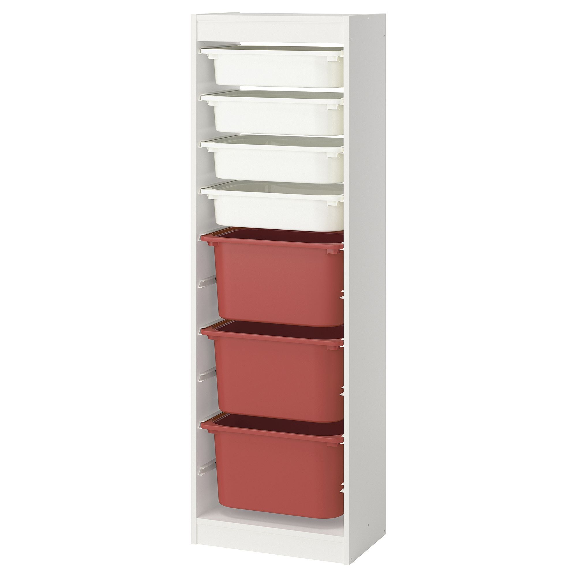 TROFAST white/red 46x30x145 cm storage-unit - 29575455 | IKEA