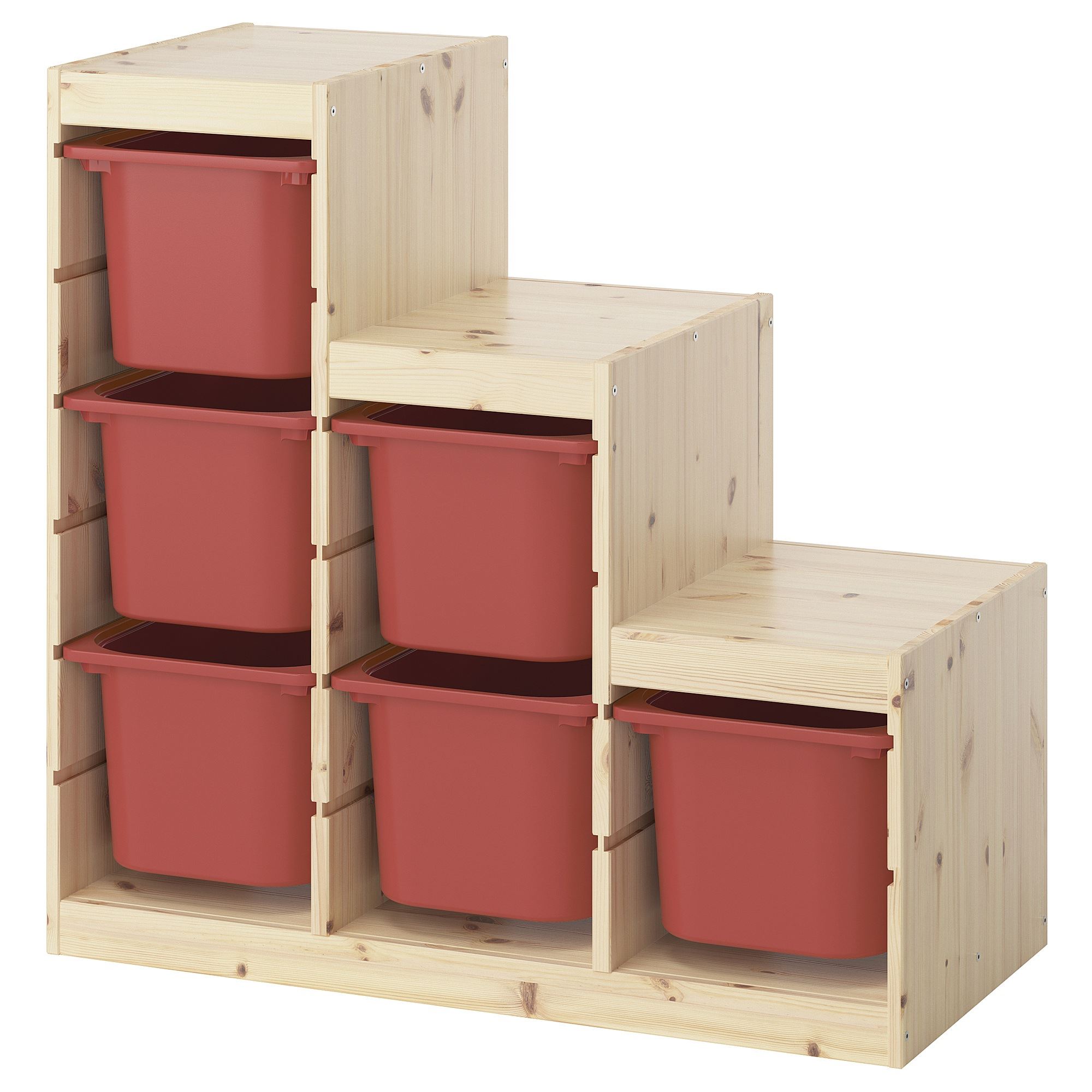 TROFAST pine-red 94x44x91 cm storage-unit - 49574327 | IKEA