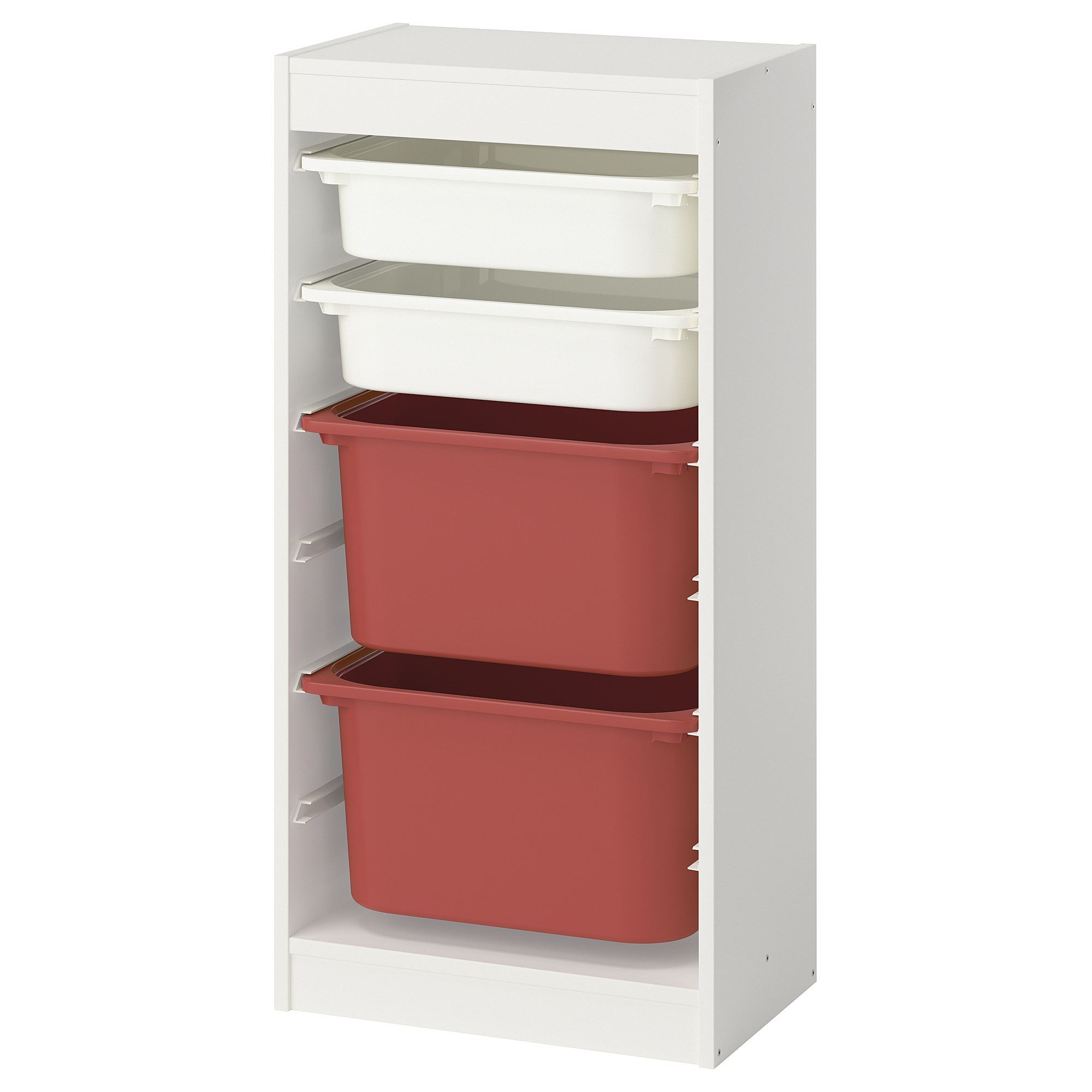 TROFAST white/red 46x30x94 cm storage-unit - 99575193 | IKEA