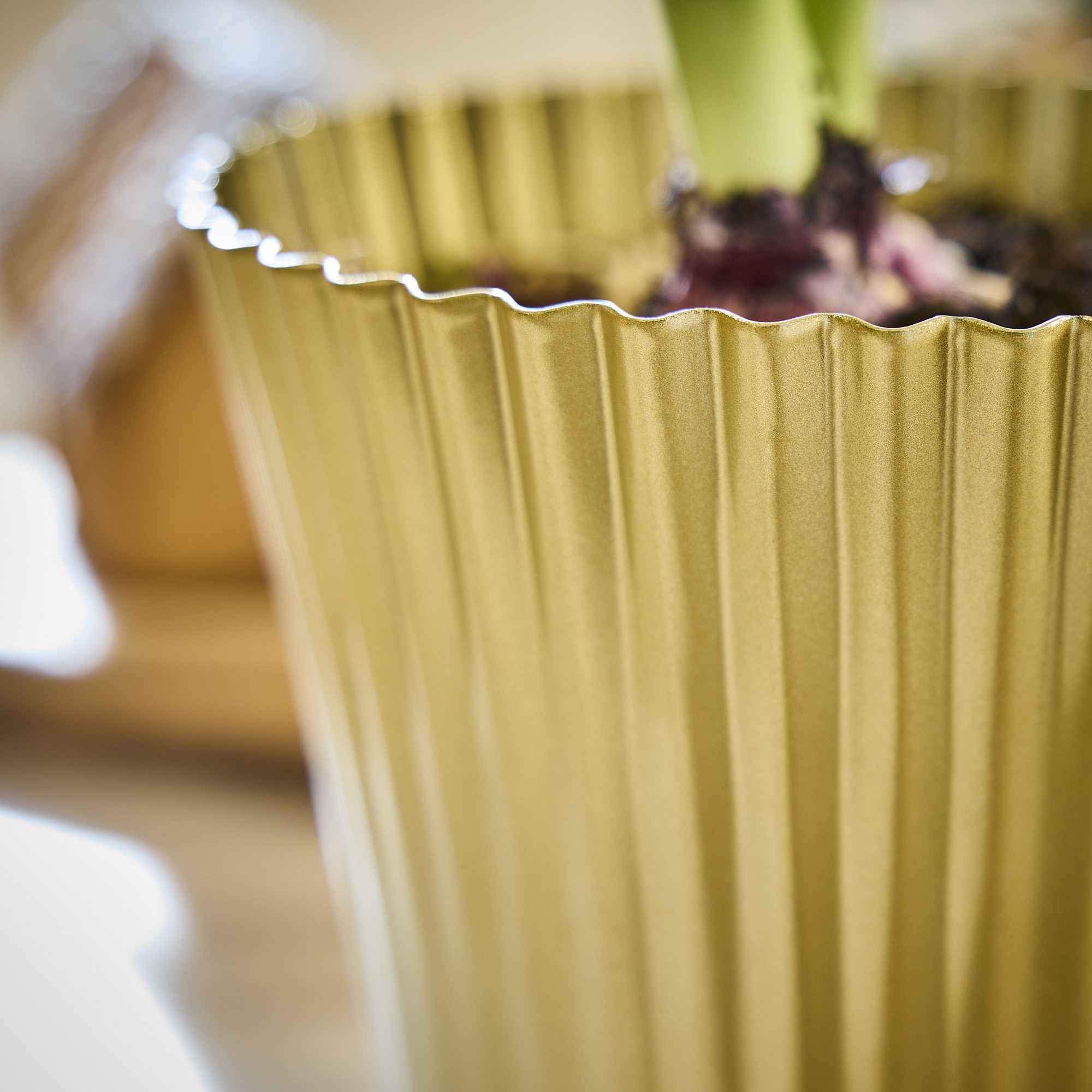 VINTERFINT altın rengi 10 cm çelik saksı - 40579758 | IKEA