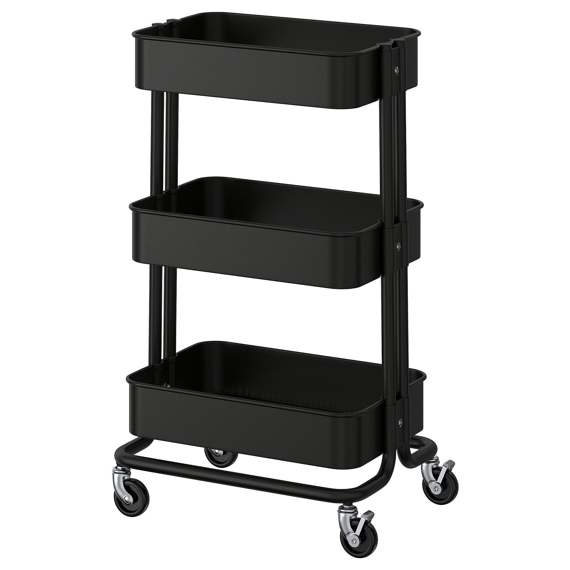 RASKOG black 35x45x77 cm trolley - 40582181 | IKEA