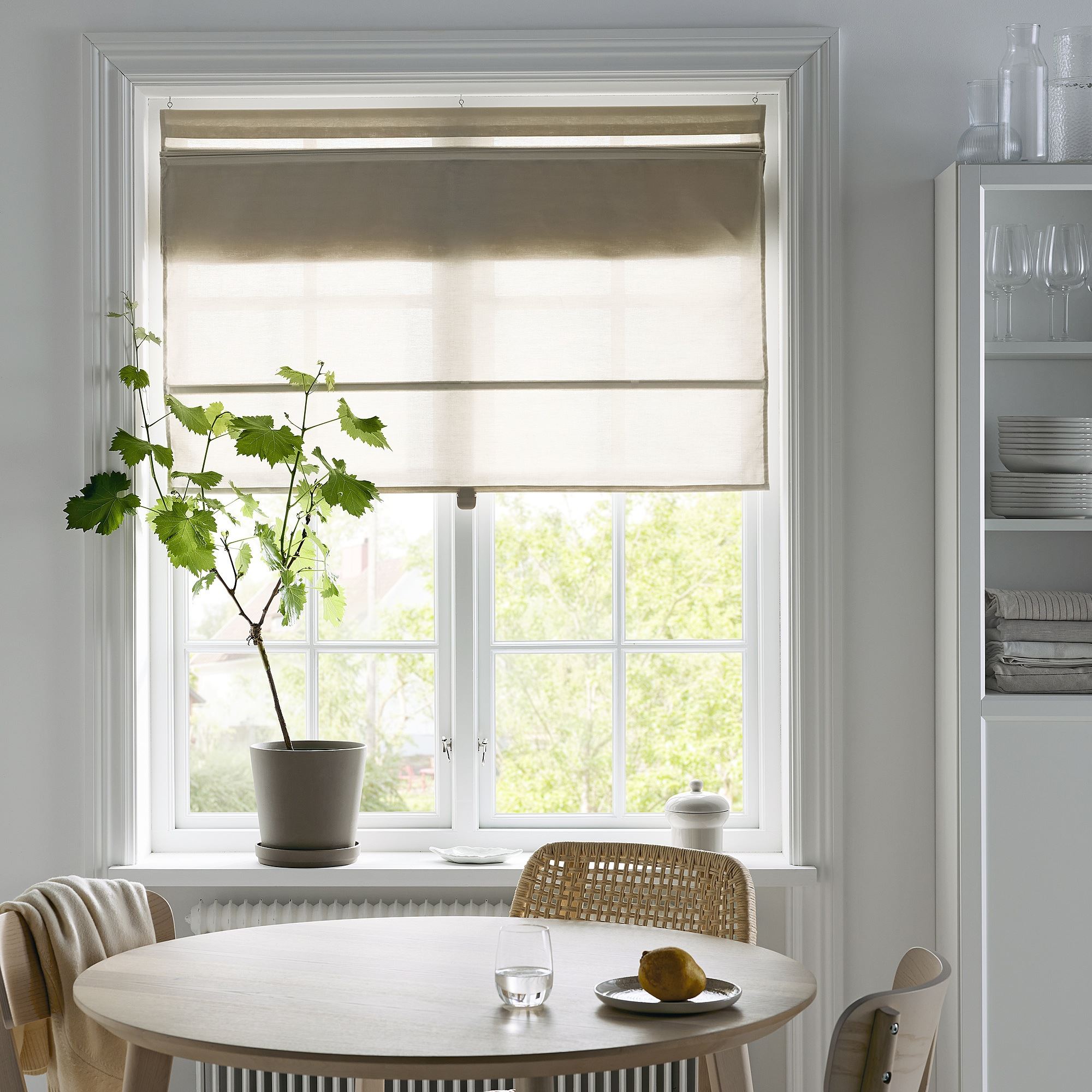 RINGBLOMMA bej 100x160 cm katlamalı stor perde - 30583534 | IKEA