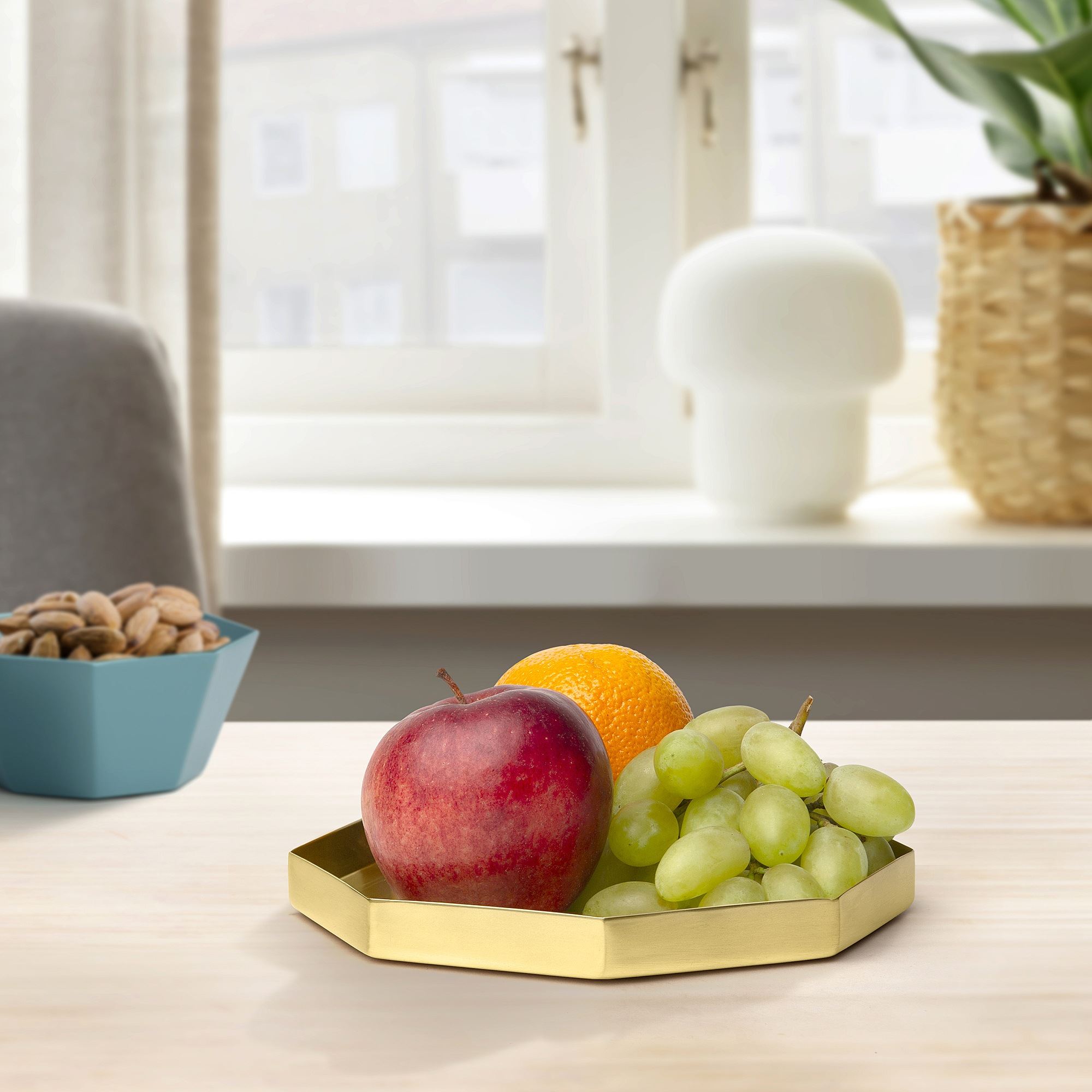 GOKVALLA golden colour 19x19x2 cm serving tray - 00592587 | IKEA