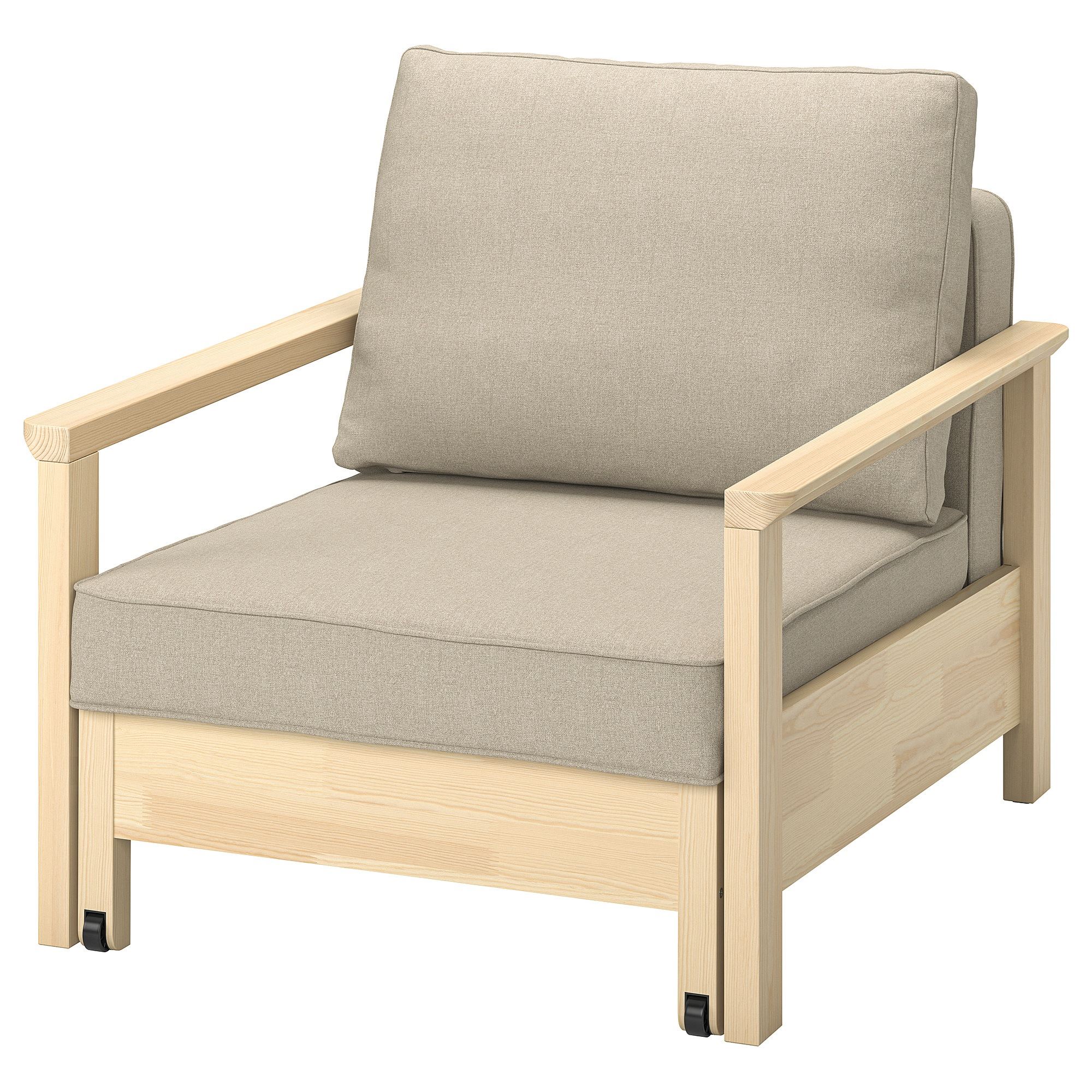 TORNSBORG naggen beige-pine 1 seat sofa-bed - 50582411 | IKEA
