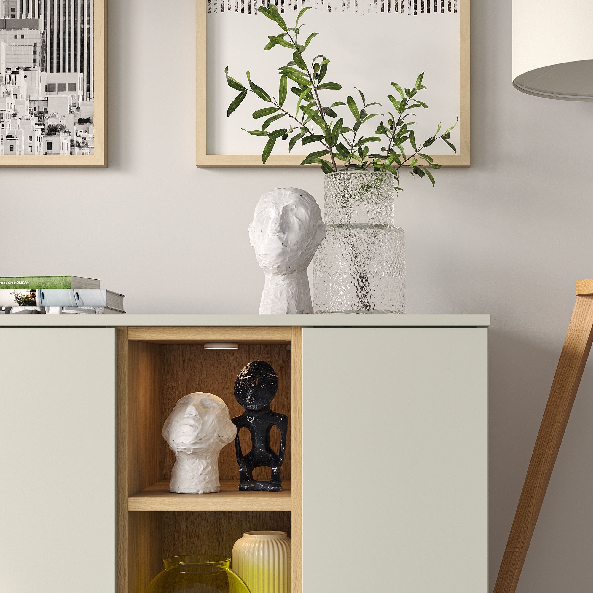 LEDAMOT light grey/beige 150x42x75 cm console - 40544740 | IKEA
