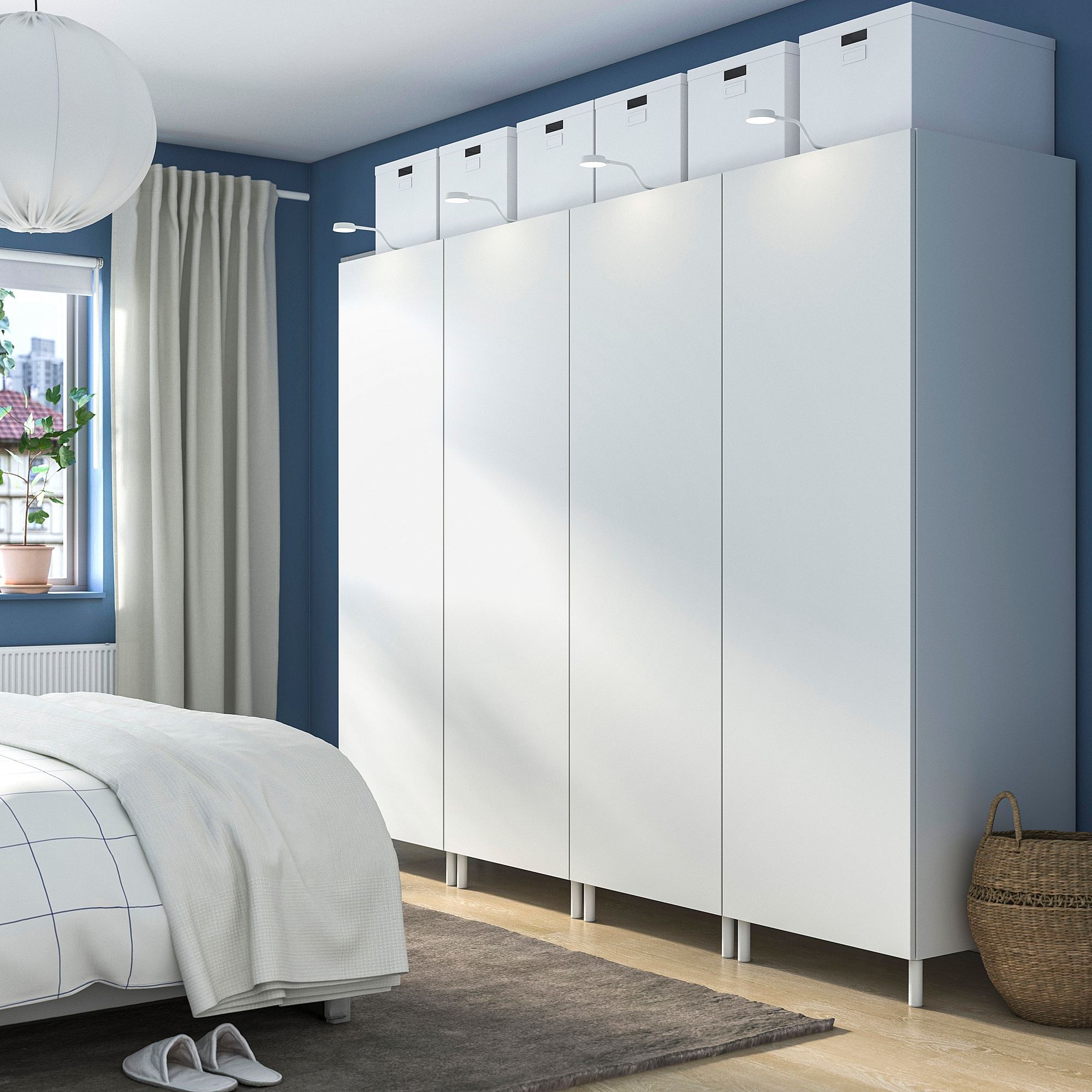 PLATSA/FONNES beyaz 240x57x191 cm PLATSA gardırop - 09586695 | IKEA