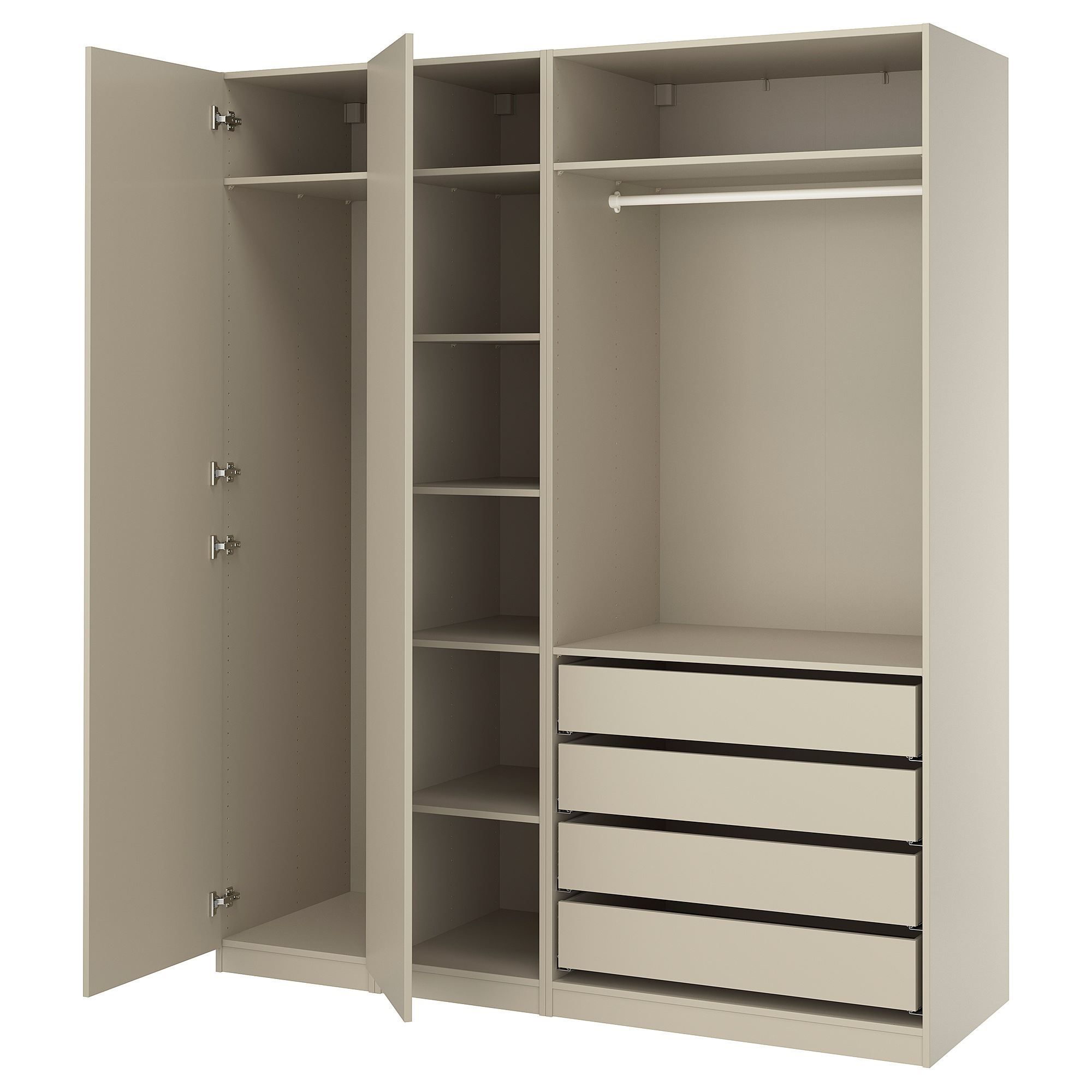PAX/FORSAND grey/beige 200x60x236 cm PAX wardrobe - 19581471 | IKEA