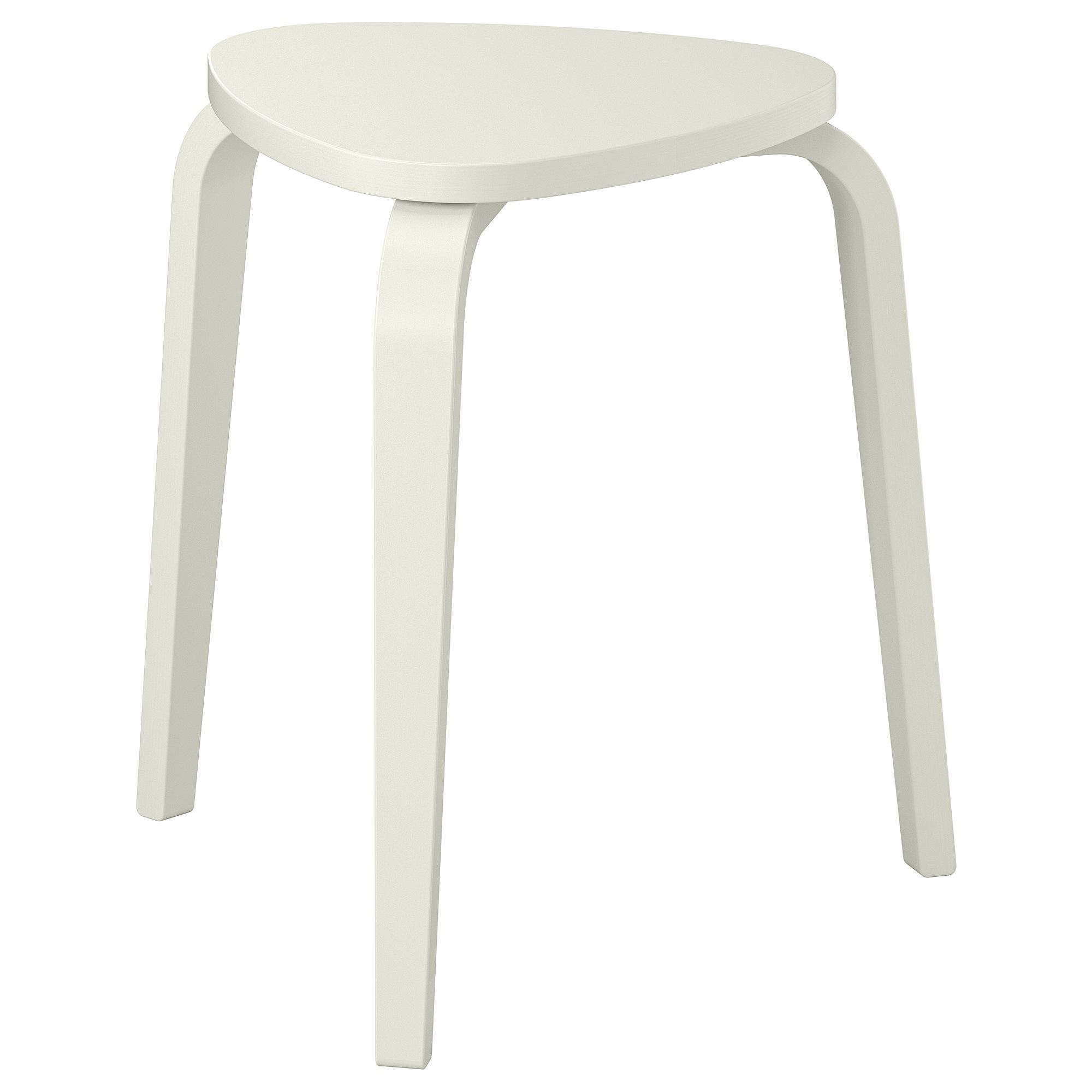 KYRRE off white wooden stool - 10608130 | IKEA