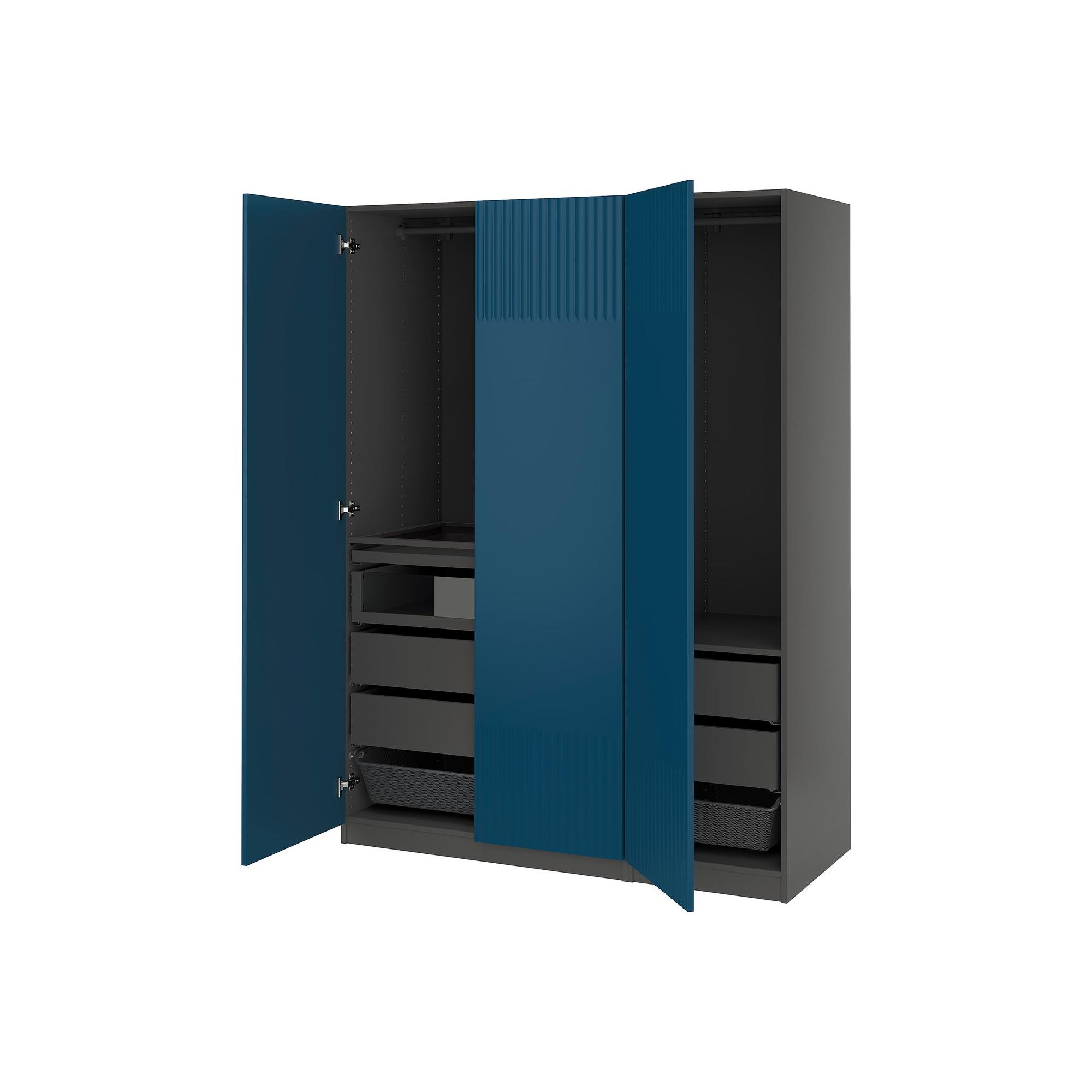 PAX/FYRUDDEN dark grey-blue 150x60x201 cm PAX wardrobe - 69578466 | IKEA