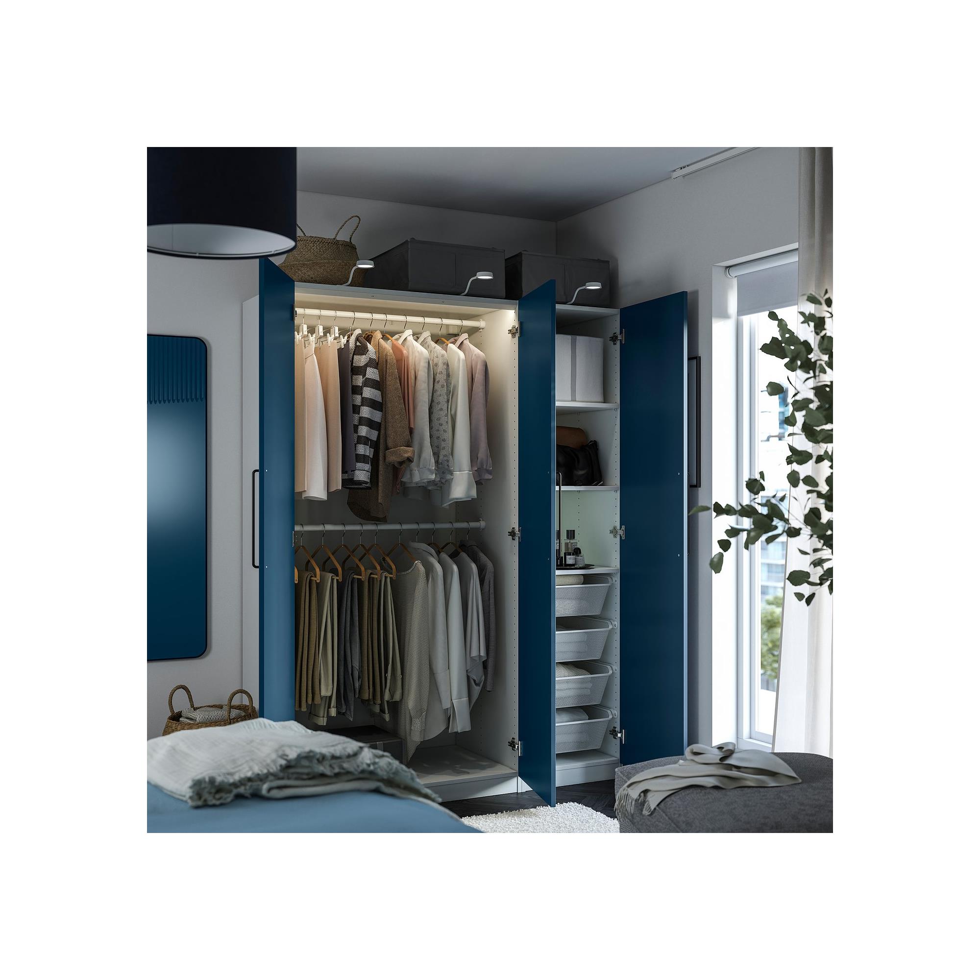 PAX/FYRUDDEN white-blue 150x58x201 cm PAX wardrobe - 99581617 | IKEA