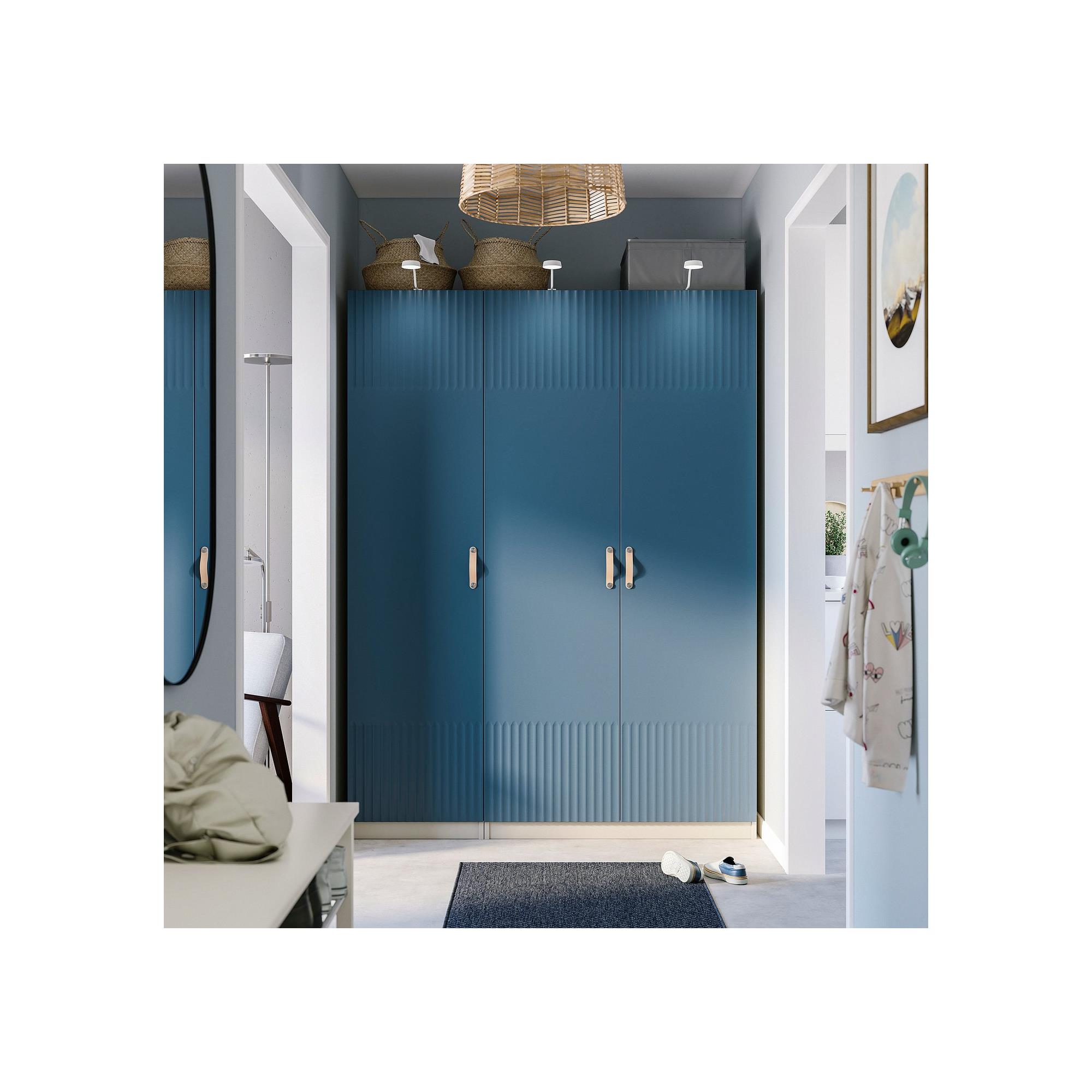 PAX/FYRUDDEN beige/blue 150x60x201 cm PAX wardrobe - 59581643 | IKEA