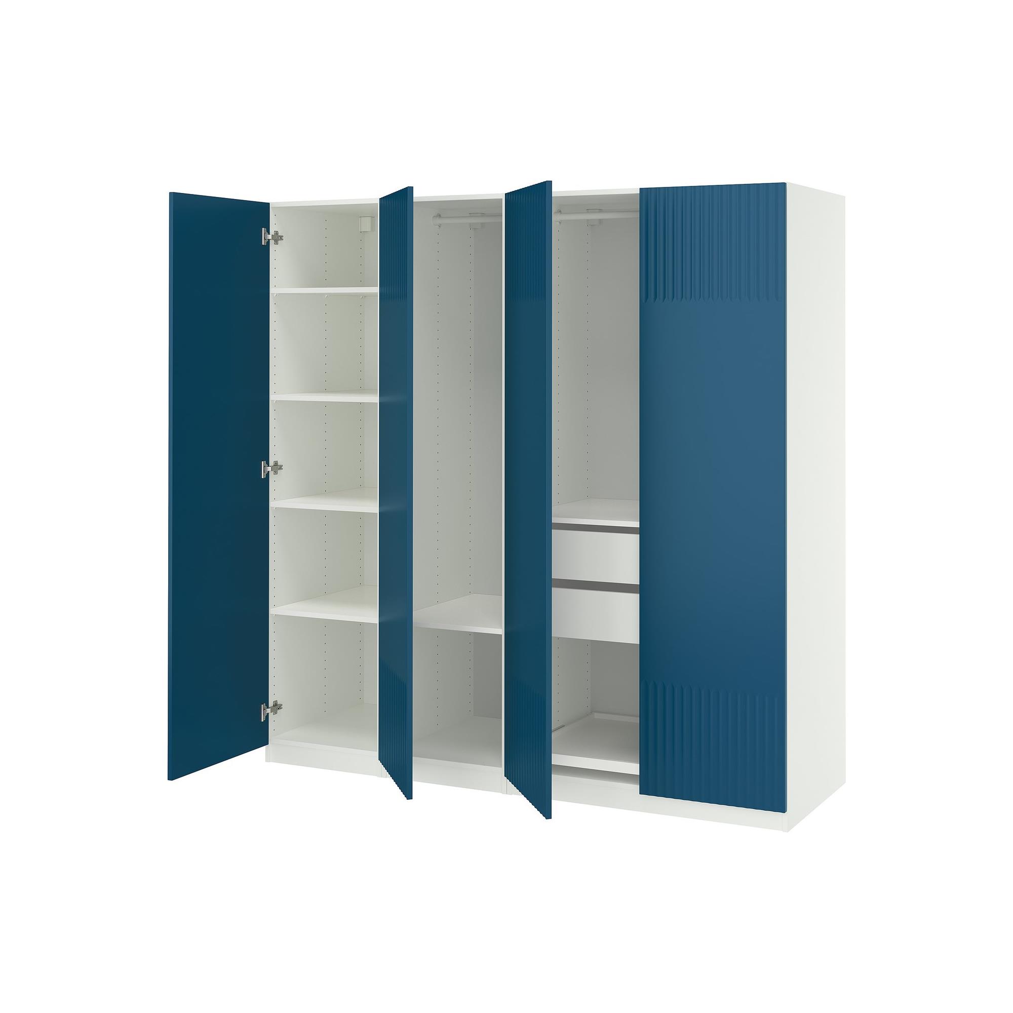 PAX/FYRUDDEN white-blue 200x60x201 cm PAX wardrobe - 09581725 | IKEA