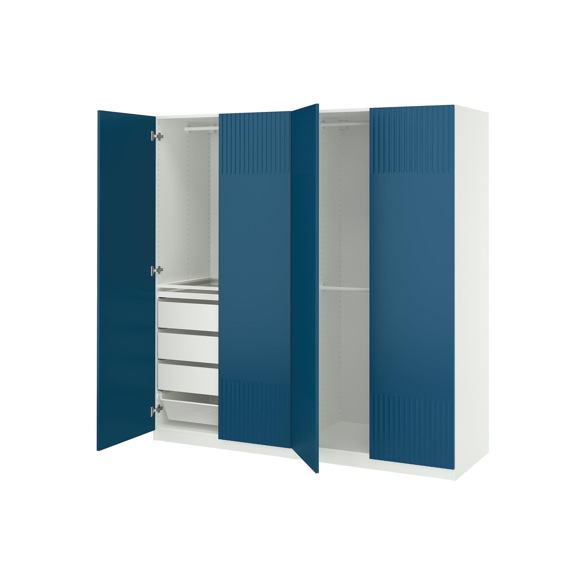 PAX/FYRUDDEN white-blue 200x60x201 cm PAX wardrobe - 89581934 | IKEA