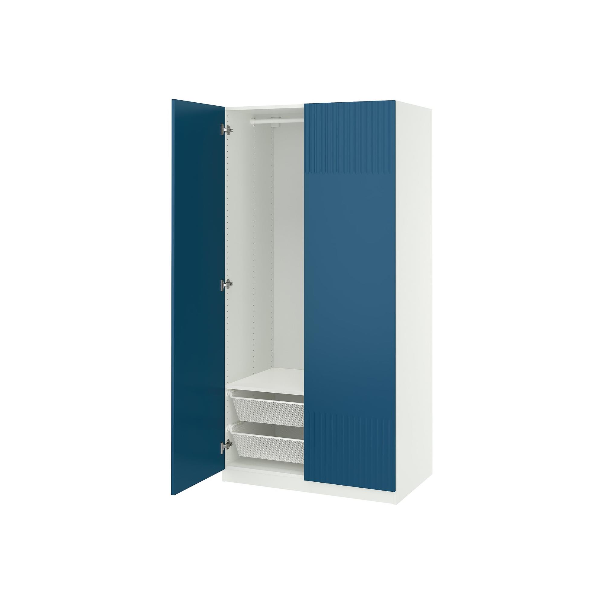 PAX/FYRUDDEN white-blue 100x60x201 cm PAX wardrobe - 19581602 | IKEA