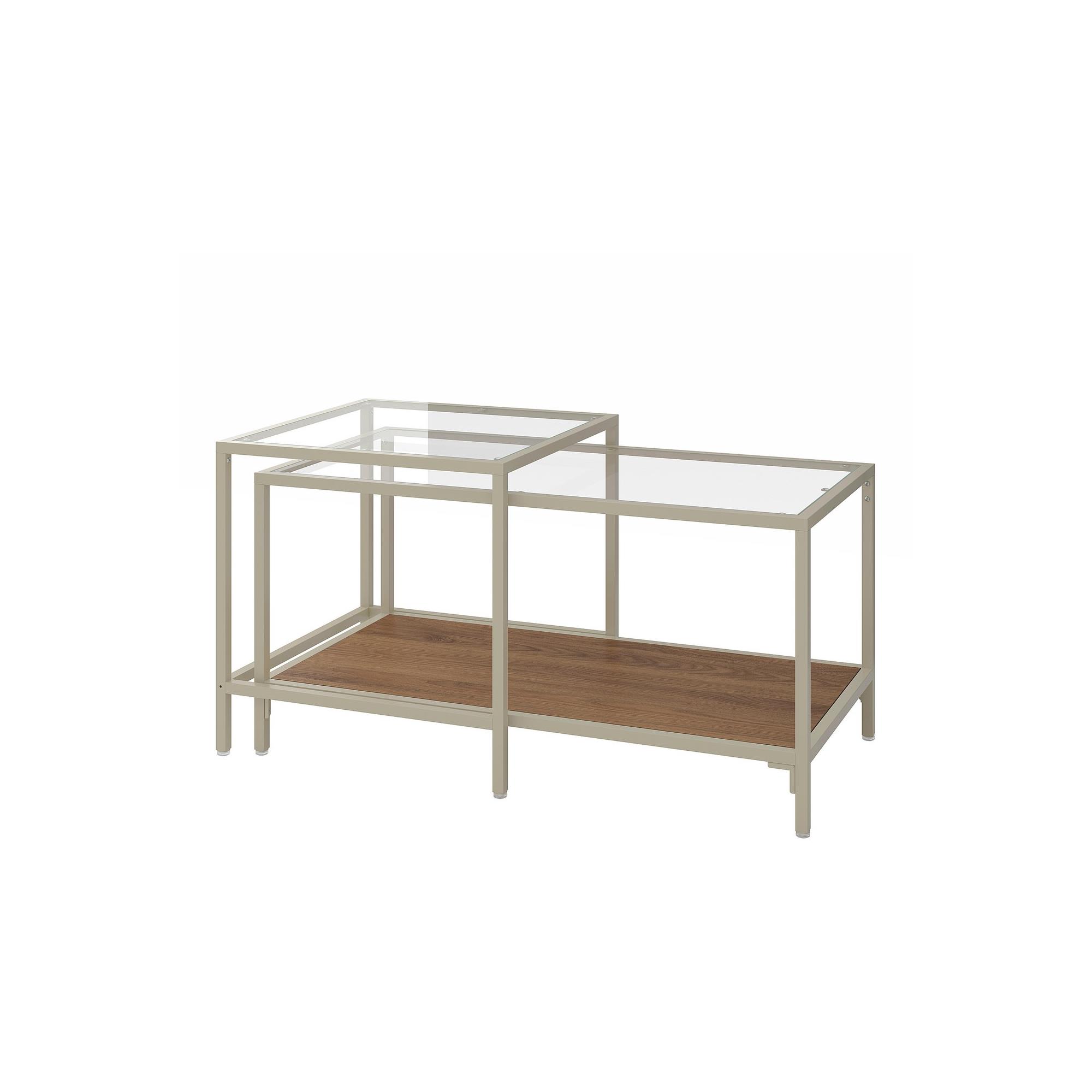 VITTSJÖ light beige-brown 90x50 cm nest of tables - 90604350 | IKEA