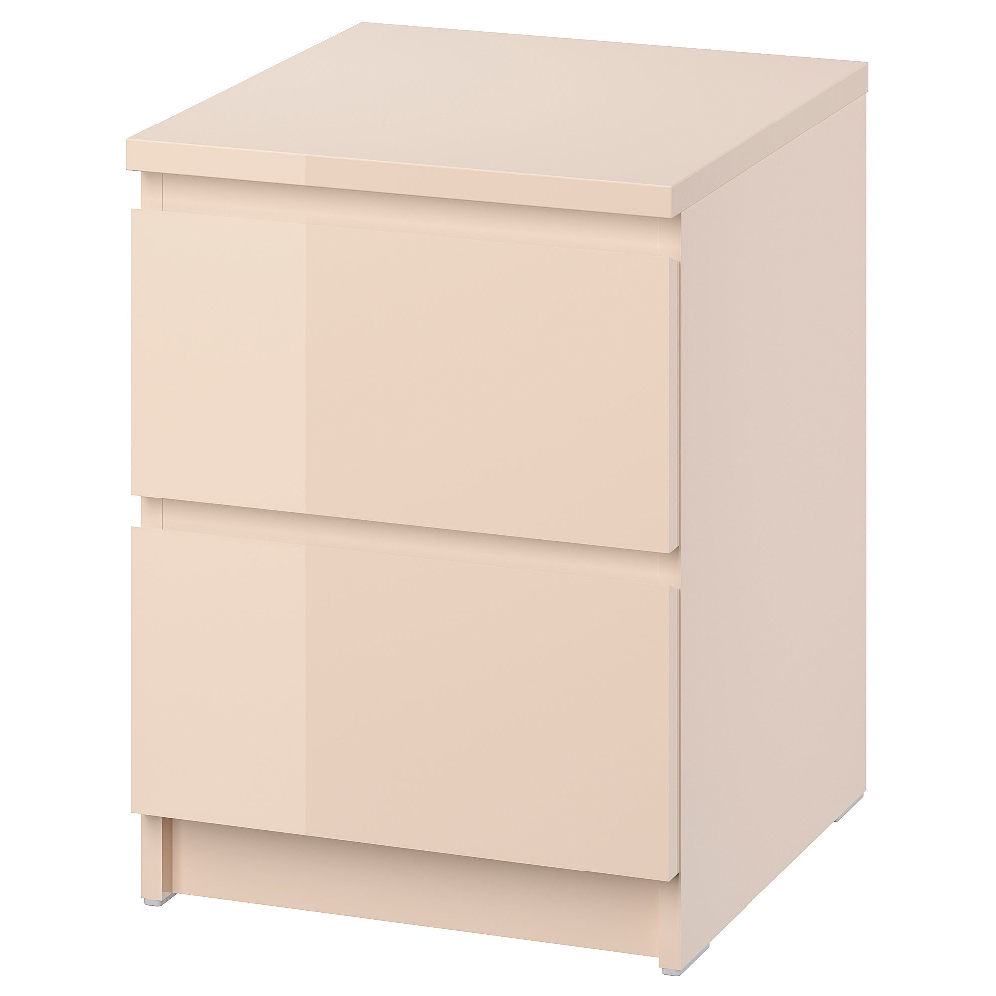 MALM light orange-high-gloss 40x55 cm bedside table - 80604572 | IKEA