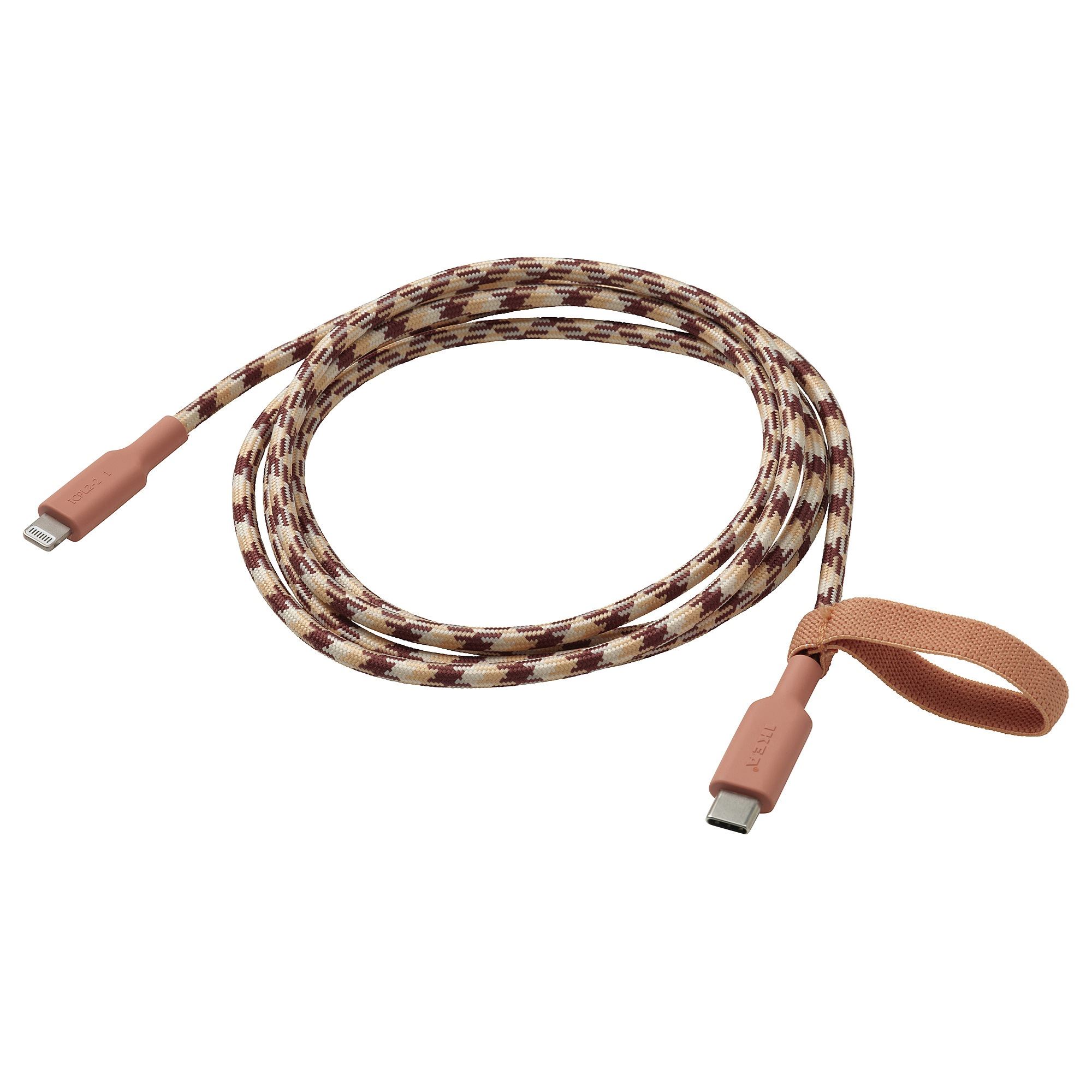 LILLHULT pink-beige 1.5 m USB-C to lightning cable - 00617700 | IKEA