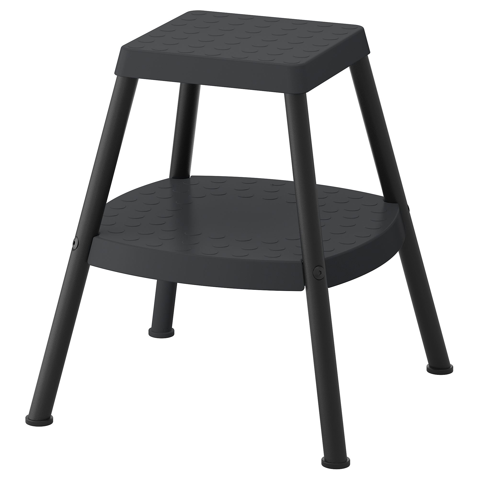 HADDARP black/grey step stool - 60581944 | IKEA