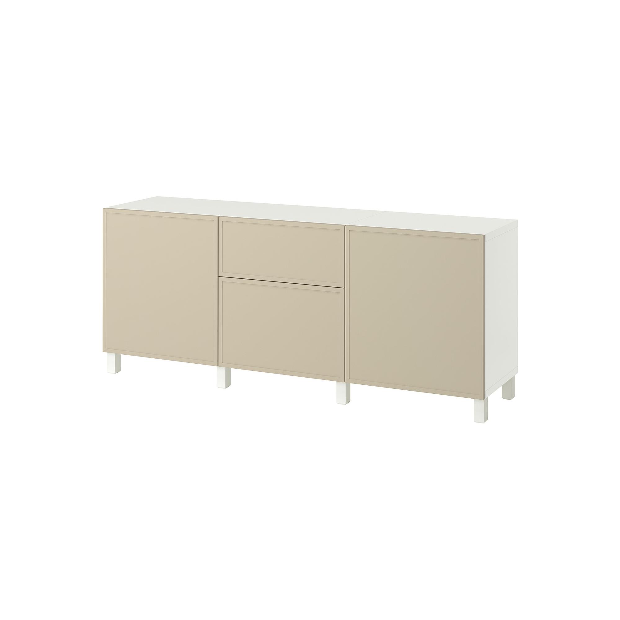 BESTA beige-white 180x42x74 cm storage combination - 19597716 | IKEA