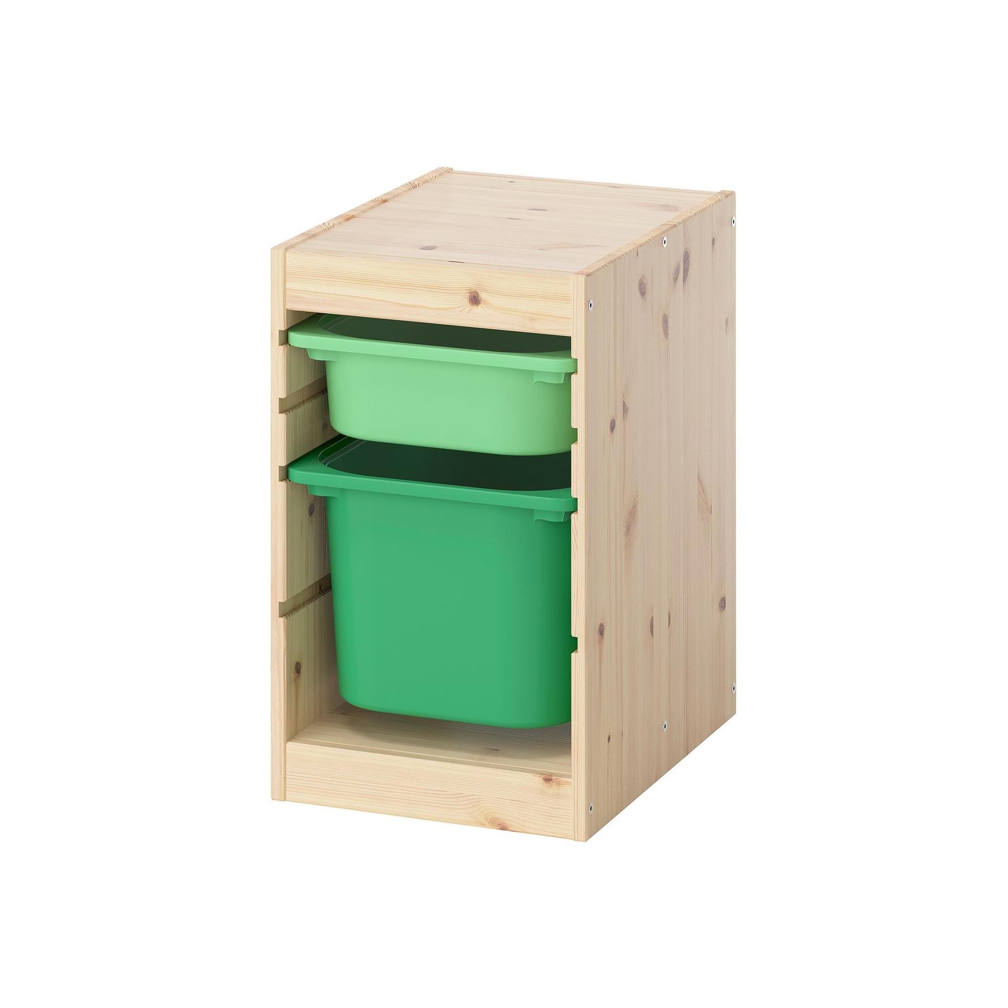 TROFAST pine-light green-bright green 32x44x52 cm storage-unit ...