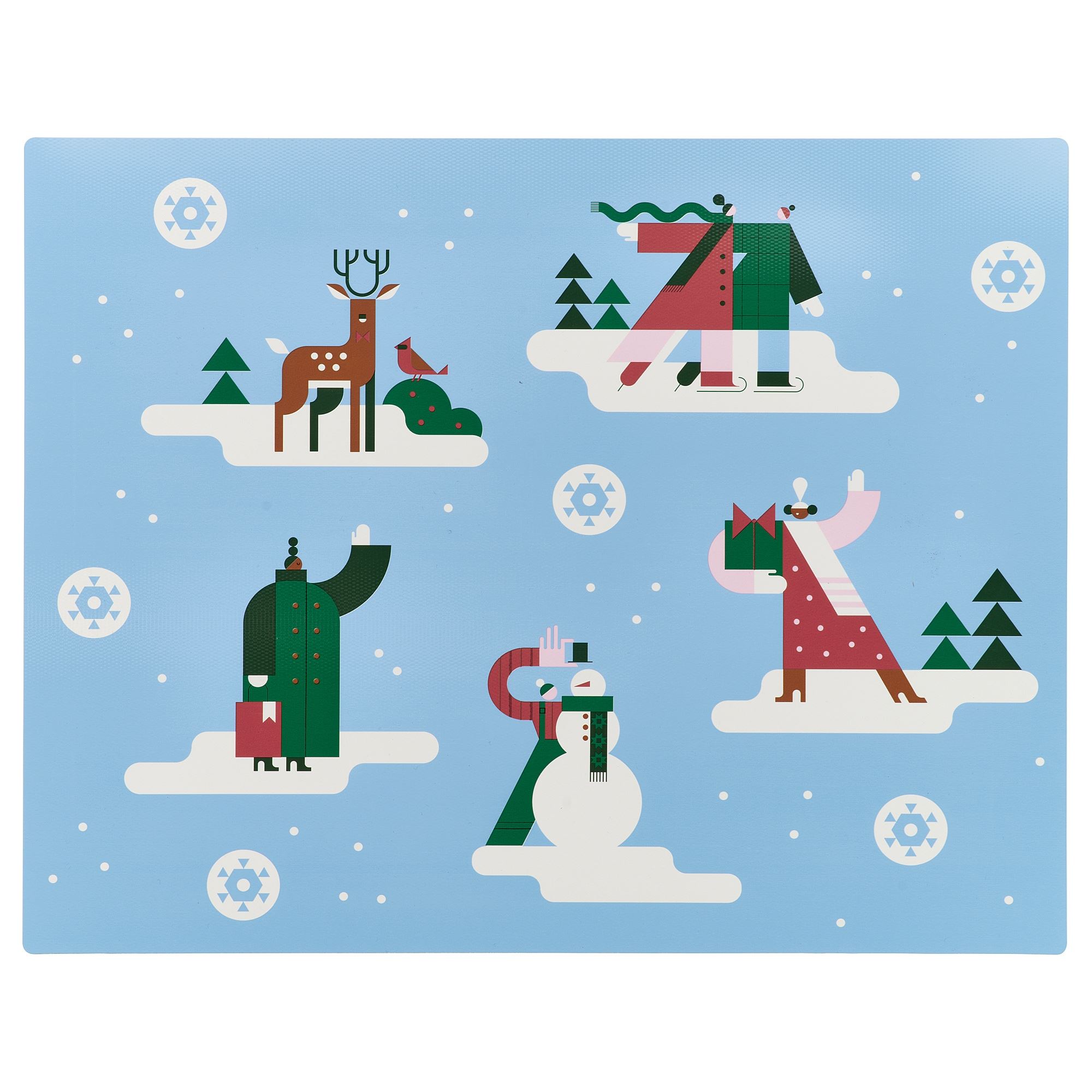 VINTERFINT winter-blue 45x35 cm place mat - 40604625 | IKEA