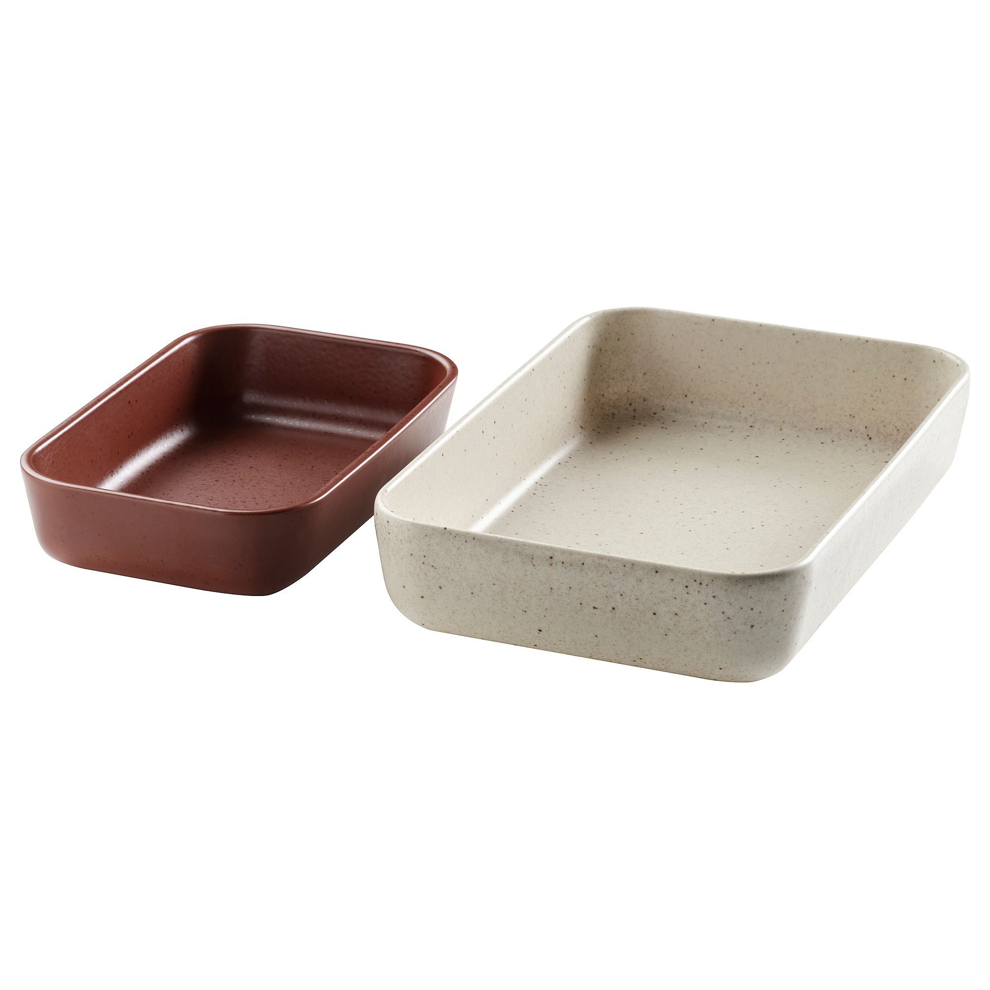 LYCKAD light beige/red-brown oven/serving dish - 10607951 | IKEA