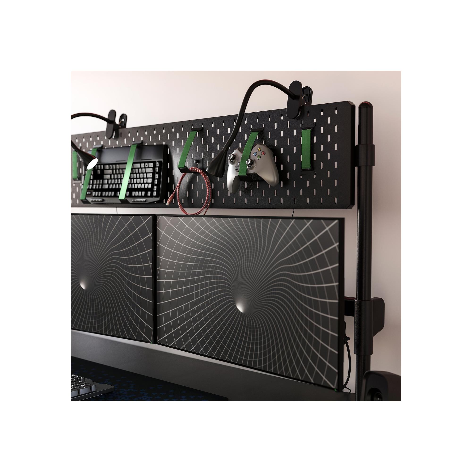 MALOMRADE black/green 180x80 cm gaming desk - 50585805 | IKEA