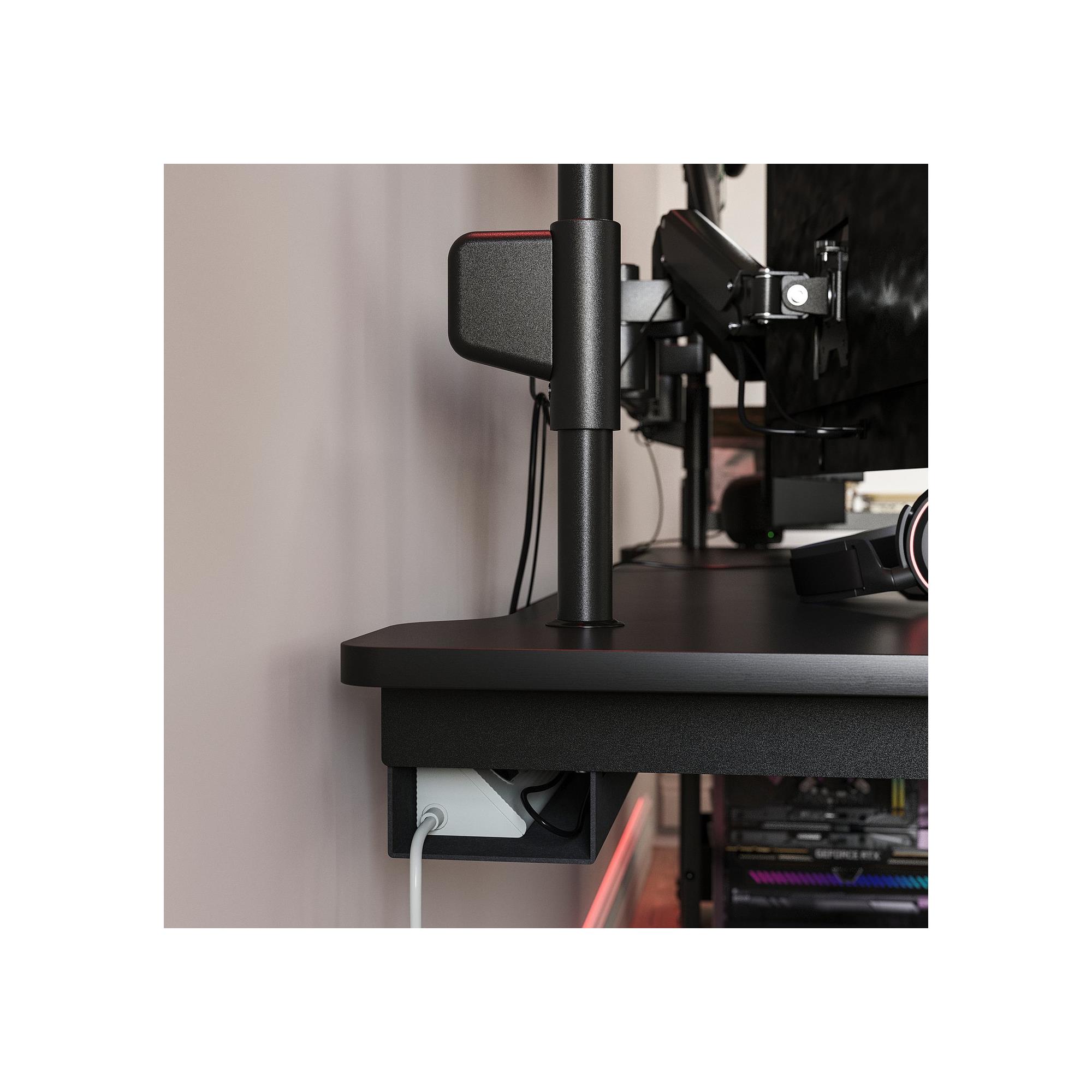 MALOMRADE black/green 180x80 cm gaming desk - 50585805 | IKEA