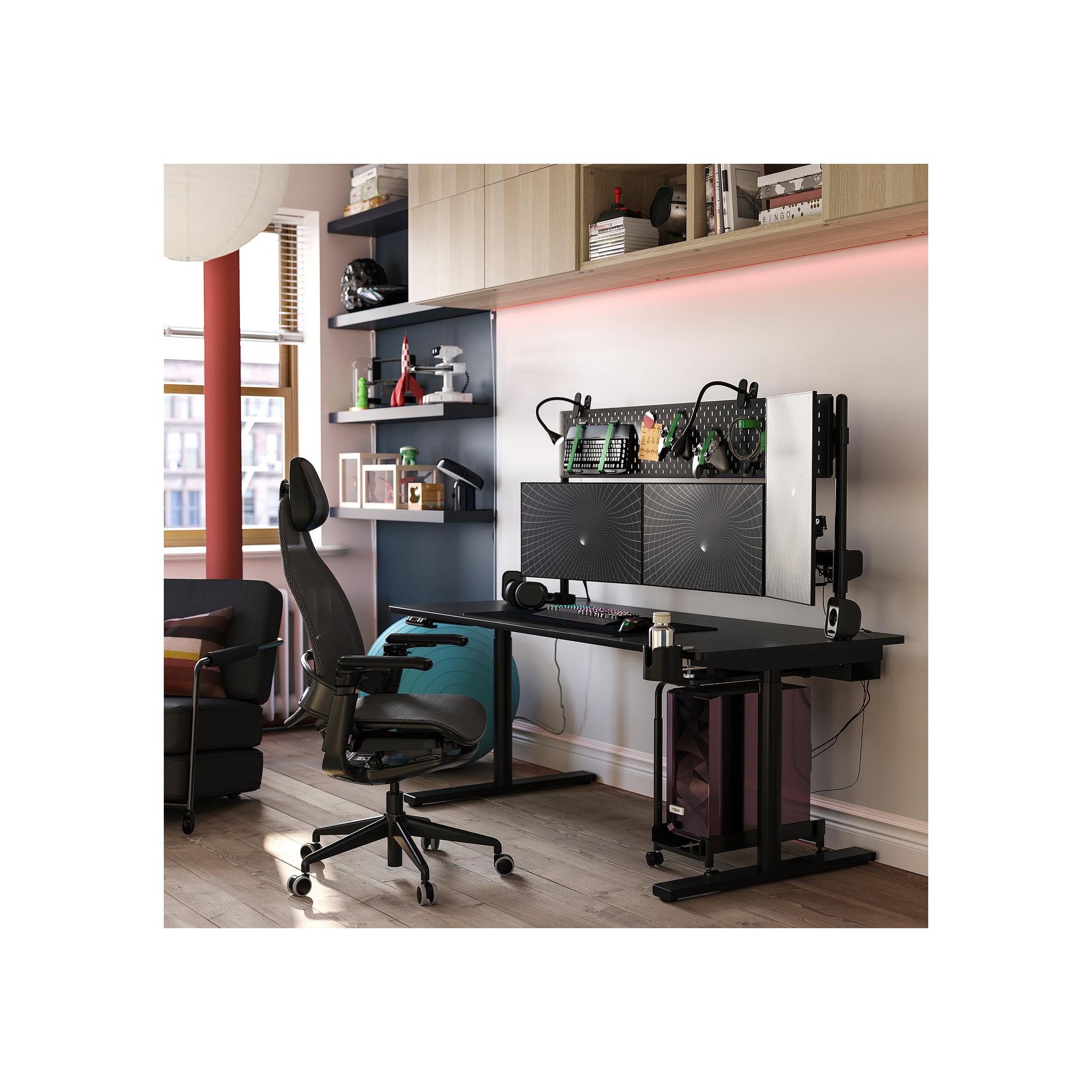 MALOMRADE black/green 180x80 cm gaming desk - 50585805 | IKEA