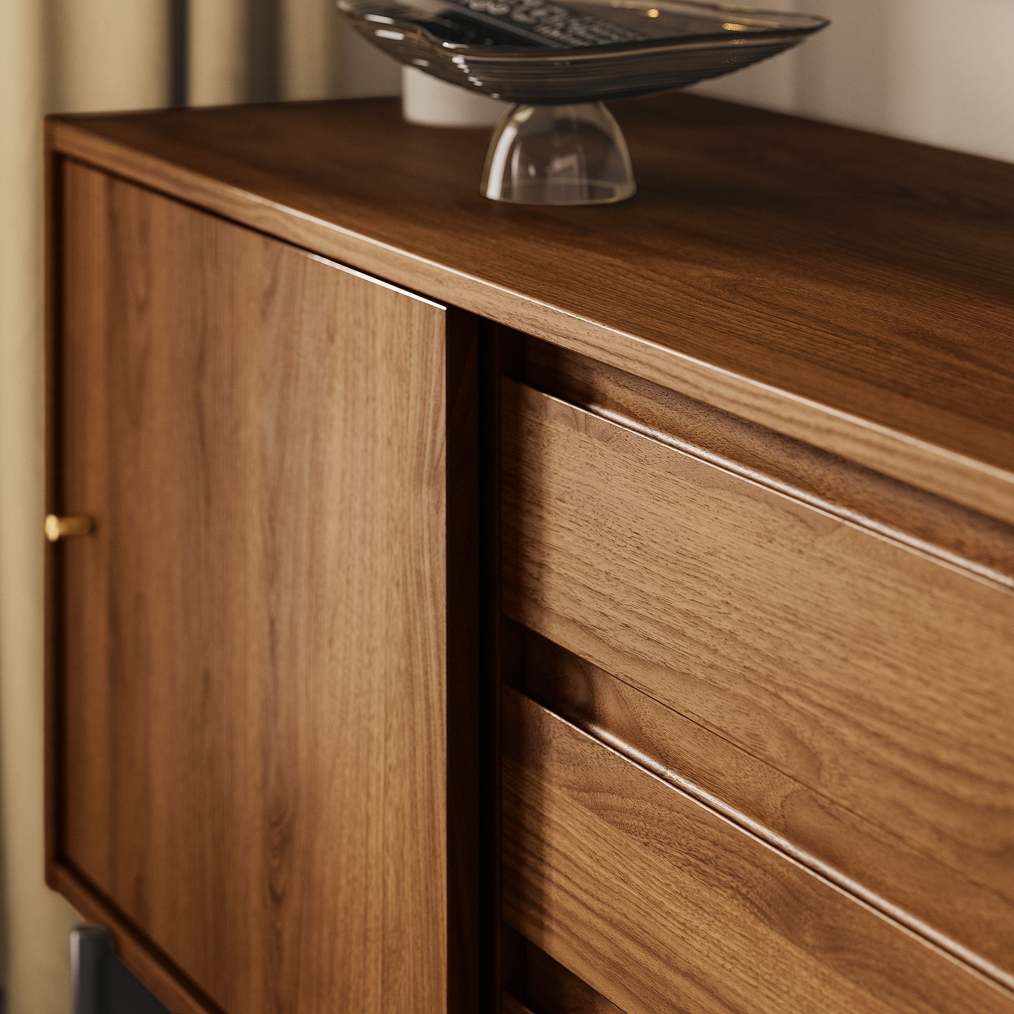 RADMANSÖ brown walnut effect 176x48x66 cm tv bench - 40597818 | IKEA