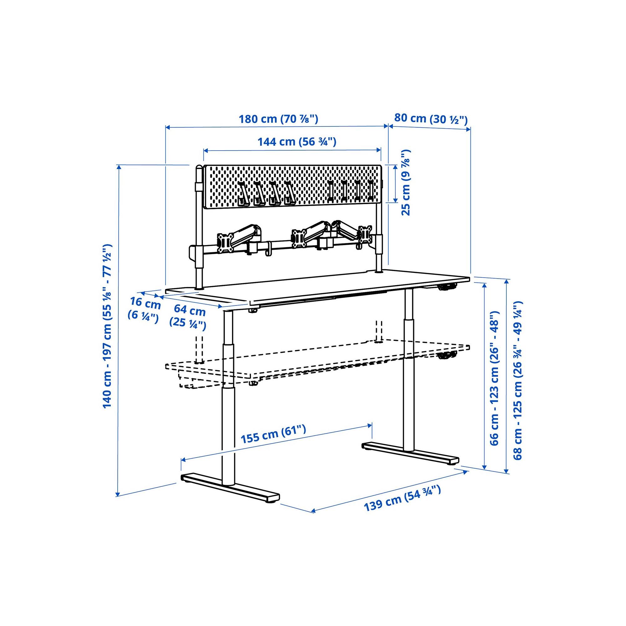 MALOMRADE black/green 180x80 cm gaming desk - 50585805 | IKEA