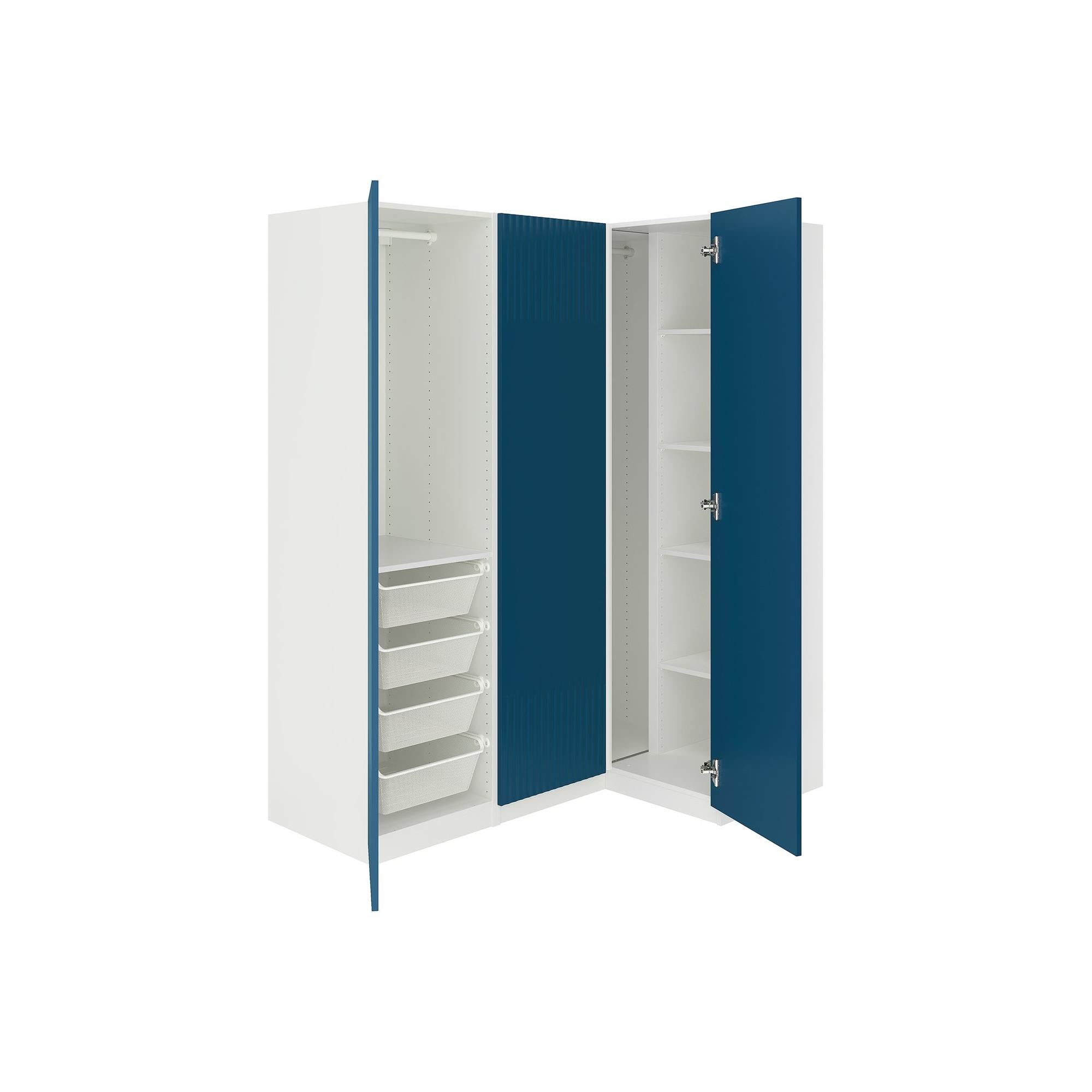 PAX/FYRUDDEN white-blue 161/111x201 cm PAX corner wardrobe - 29581753 ...