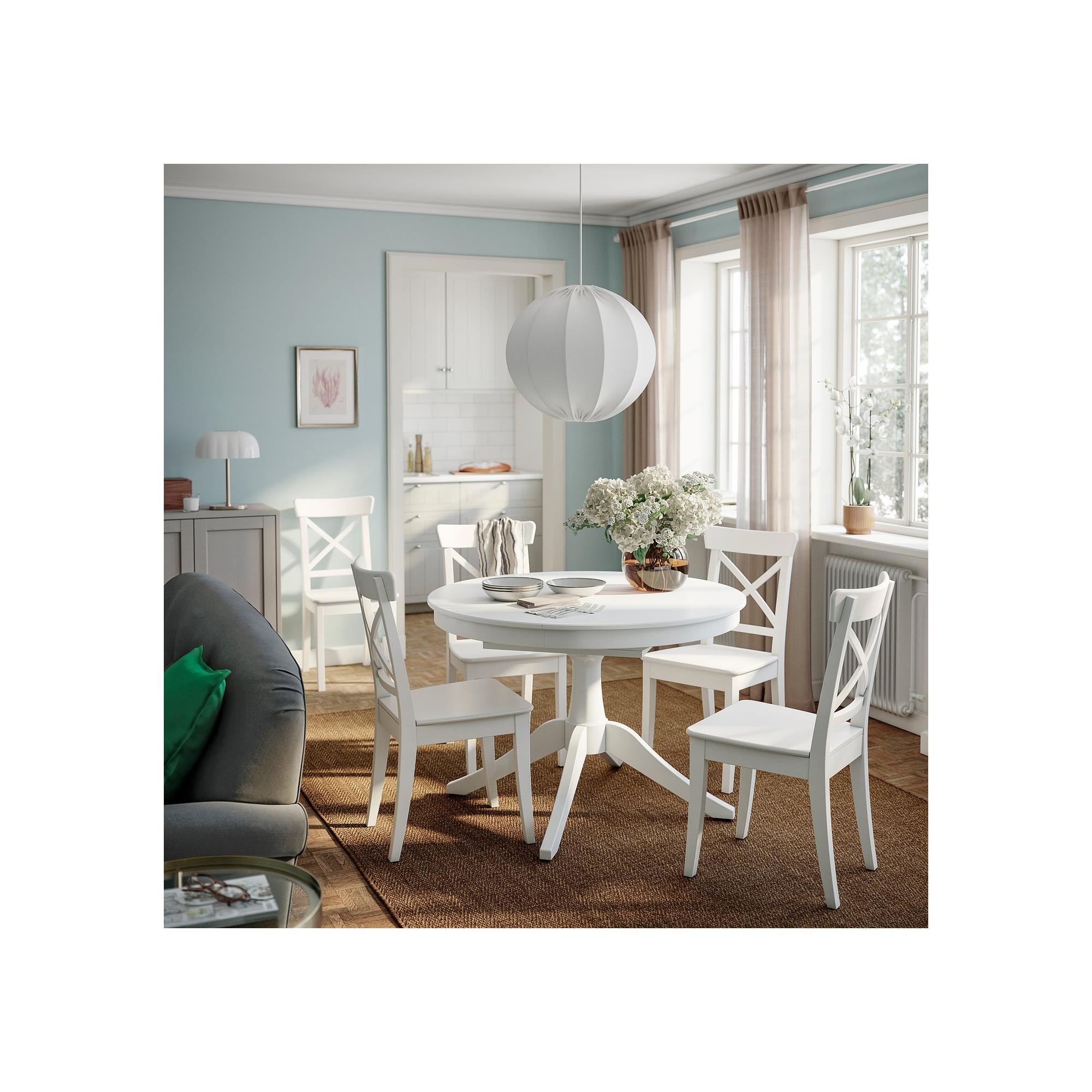 ROSENTORP white seats 4-6 round dining table - 80568239 | IKEA